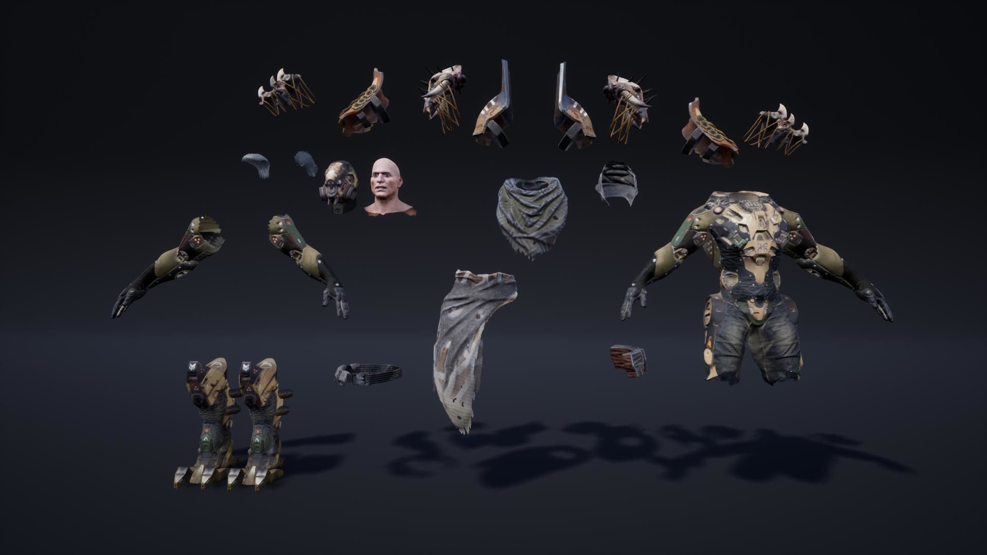 3D model Sci-Fi Mercenaries Pack VR / AR / low-poly | CGTrader