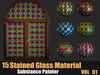 15 Stylized Stained Glass Materials Substance Painter Texture | CGTrader