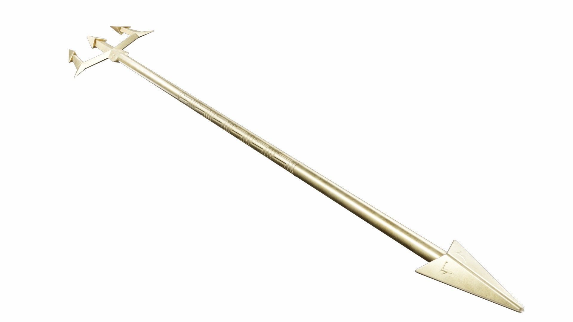 Golden trident 3D model | CGTrader