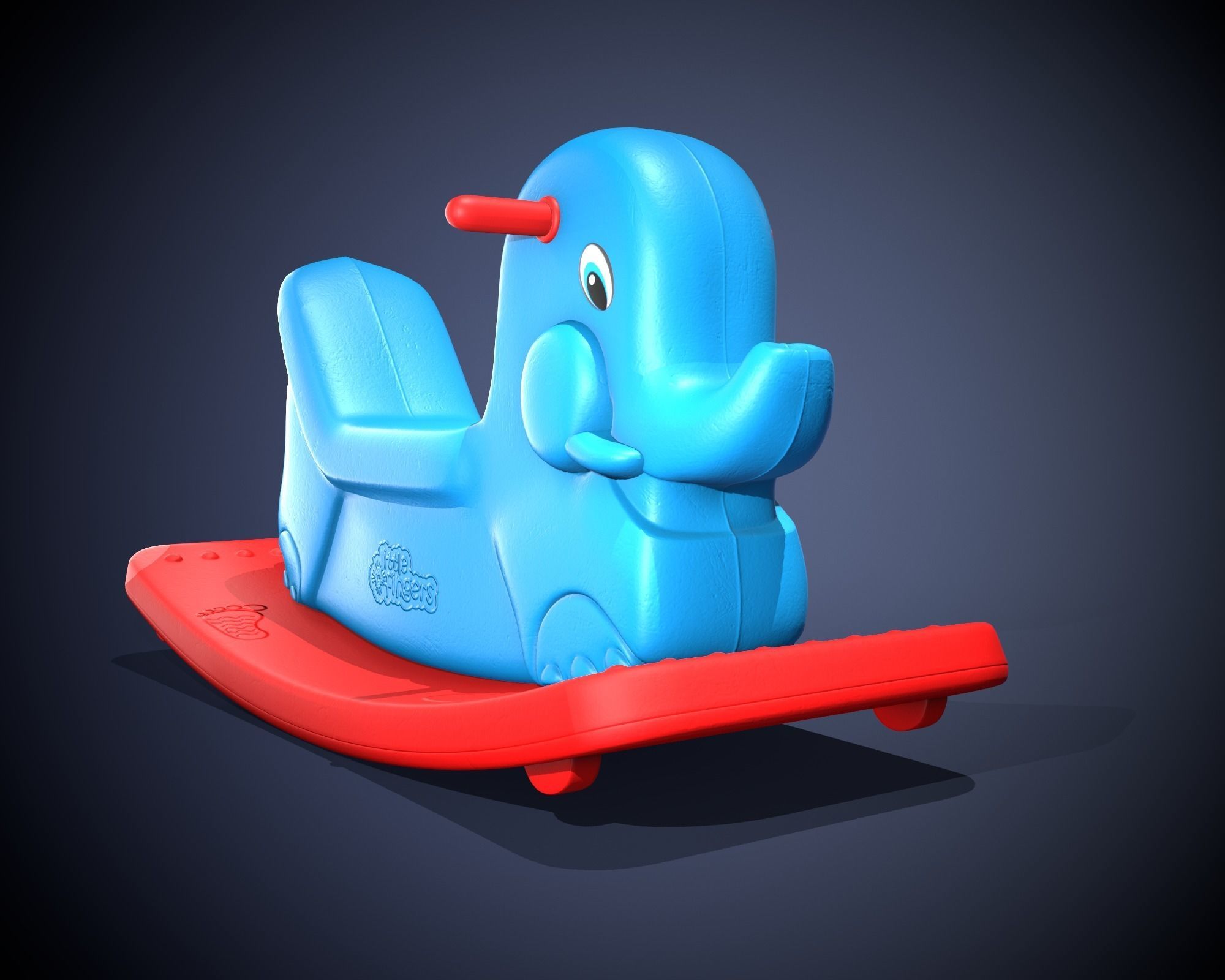 Little fingers Kids Elephant Rocker 3D model | CGTrader