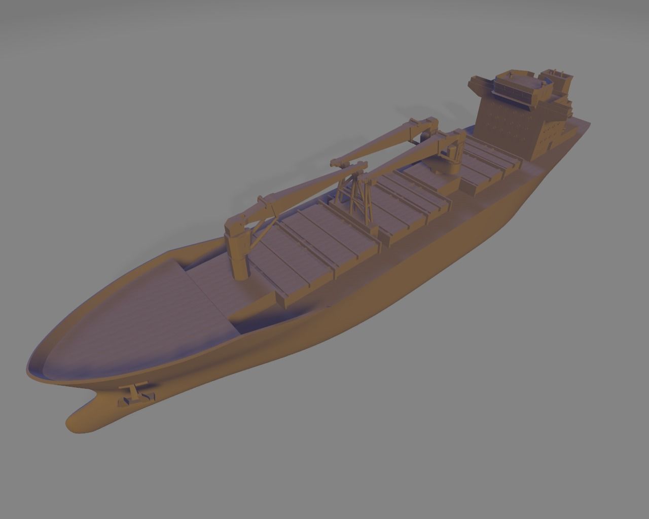 Cargo ship Miniature 3D model 3D printable | CGTrader