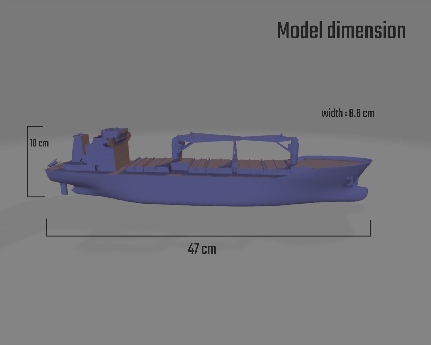 Cargo ship Miniature 3D model 3D printable | CGTrader