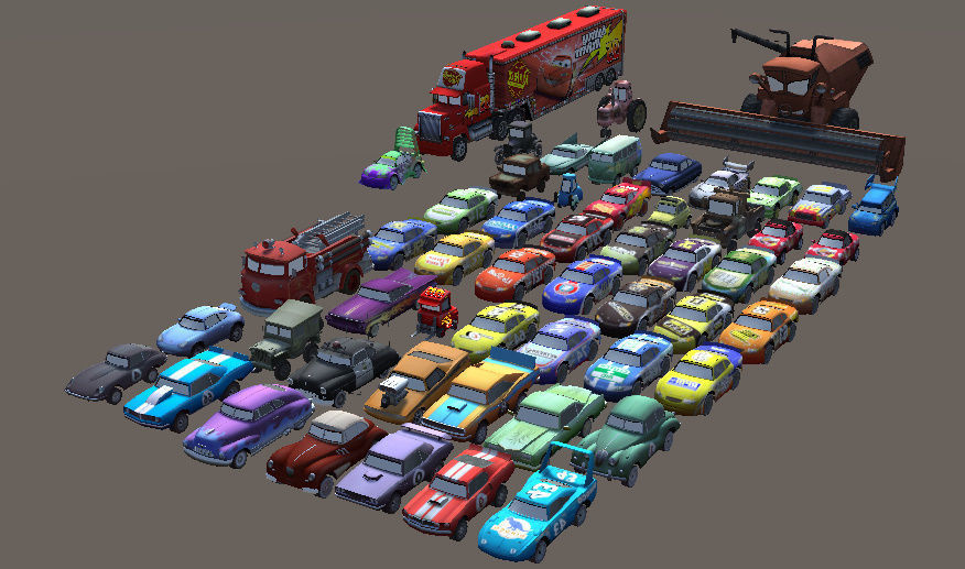 disney cars pack free 3D model | CGTrader