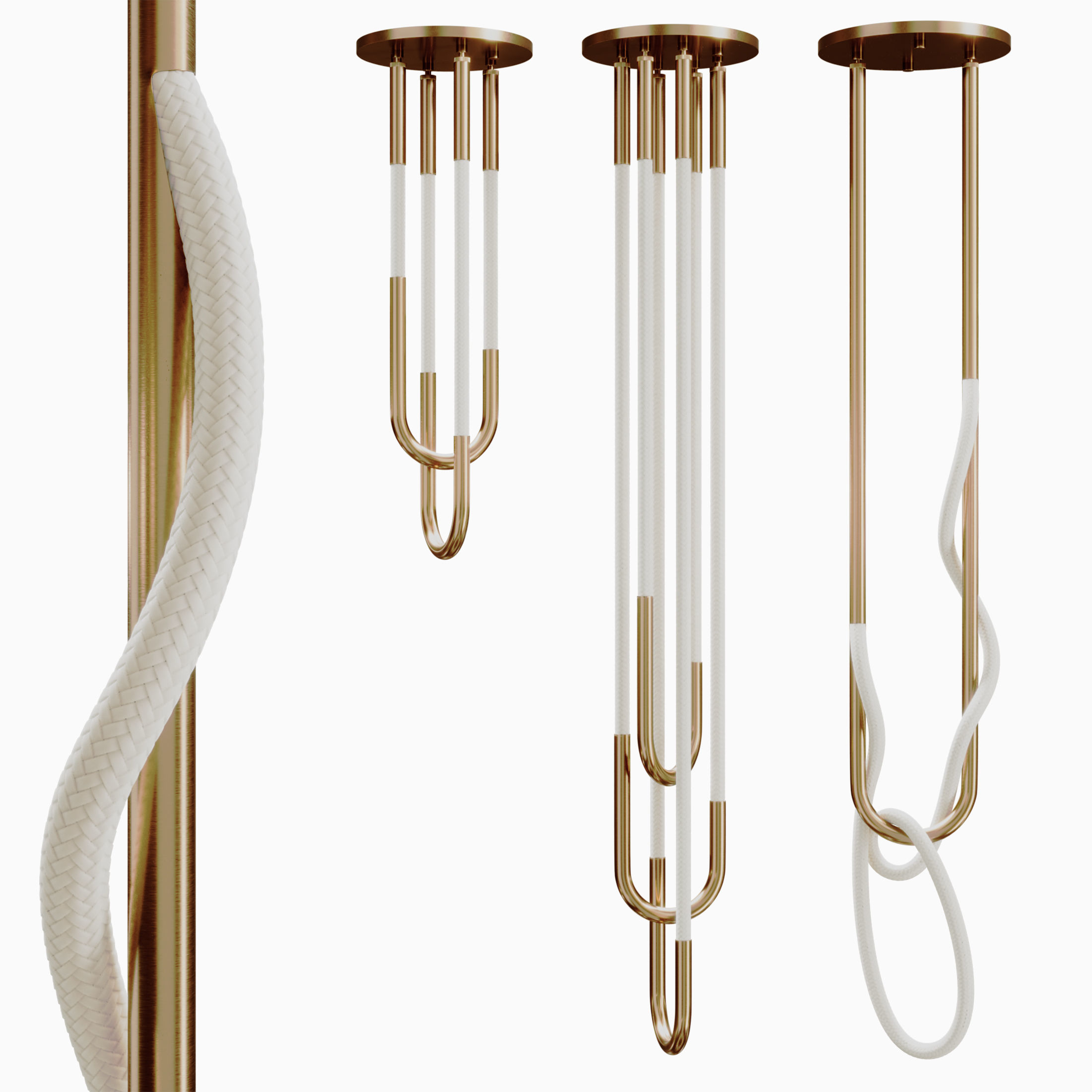 3 Luke Pendant light Arbor Capsule 3 - 6 ft - 3lights - 5mat 3D model ...