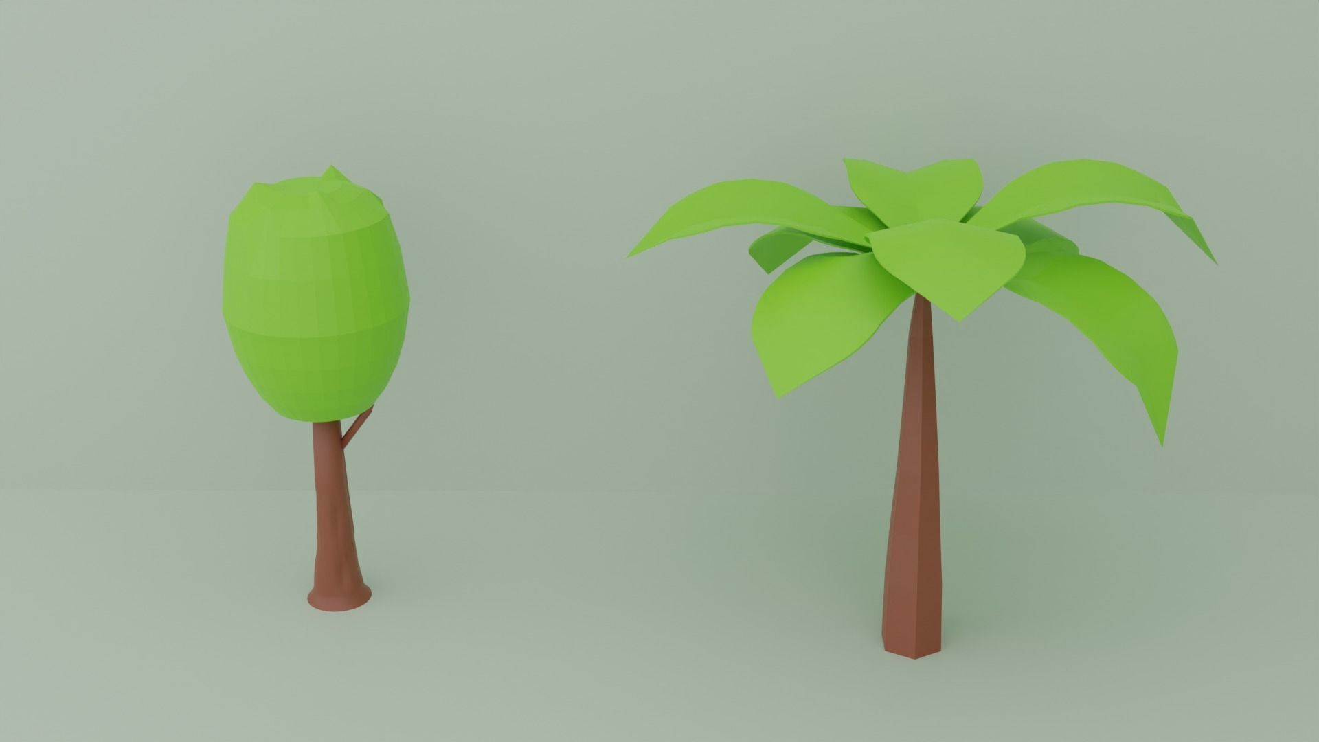 3D model 3D Low-poly Tree Set VR / AR / low-poly | CGTrader
