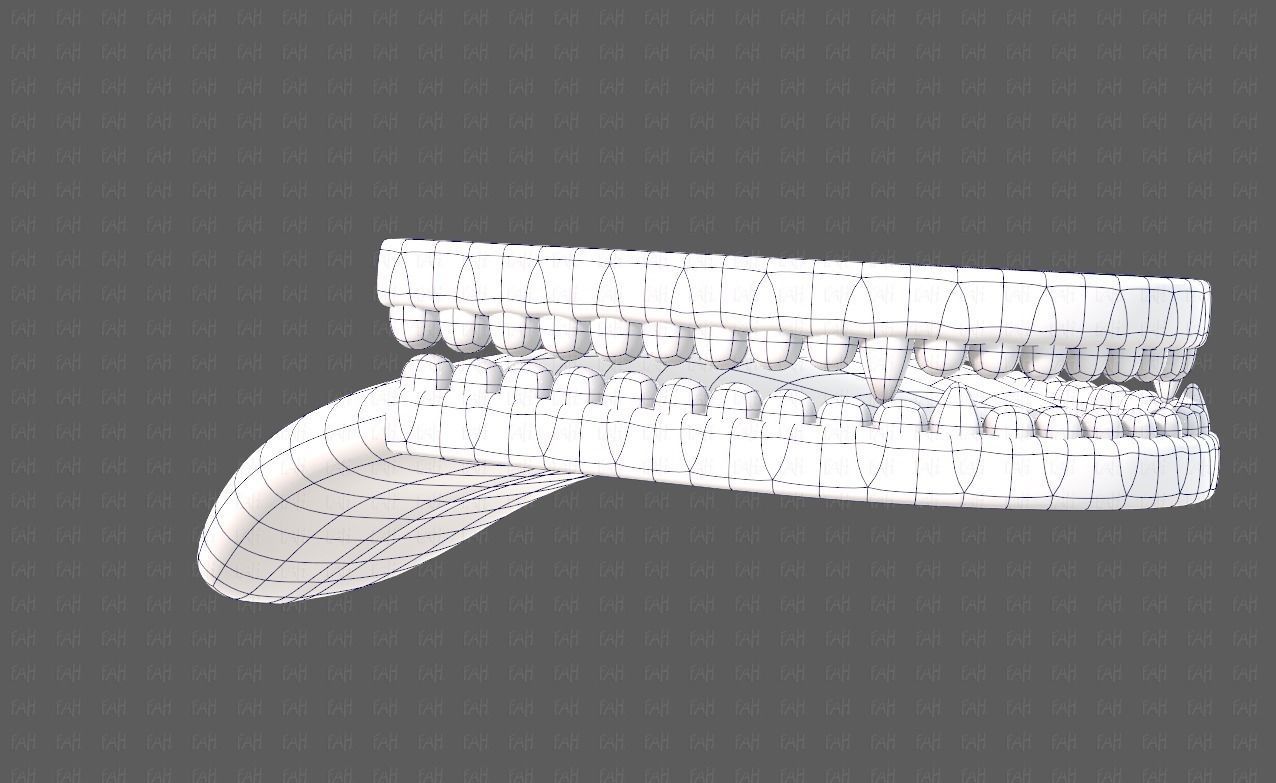 3D model Teeth Cartoon V02 VR / AR / low-poly | CGTrader