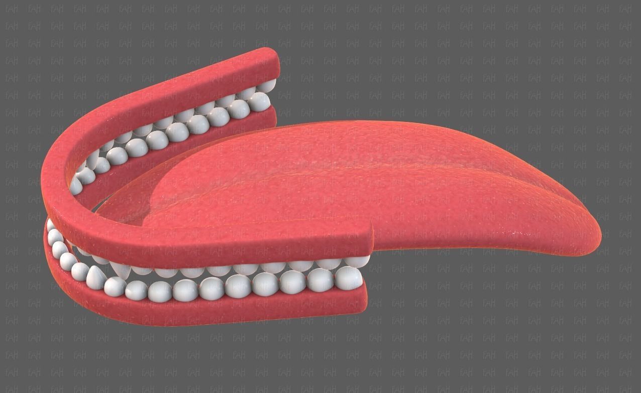 3D model Teeth Cartoon V02 VR / AR / low-poly | CGTrader