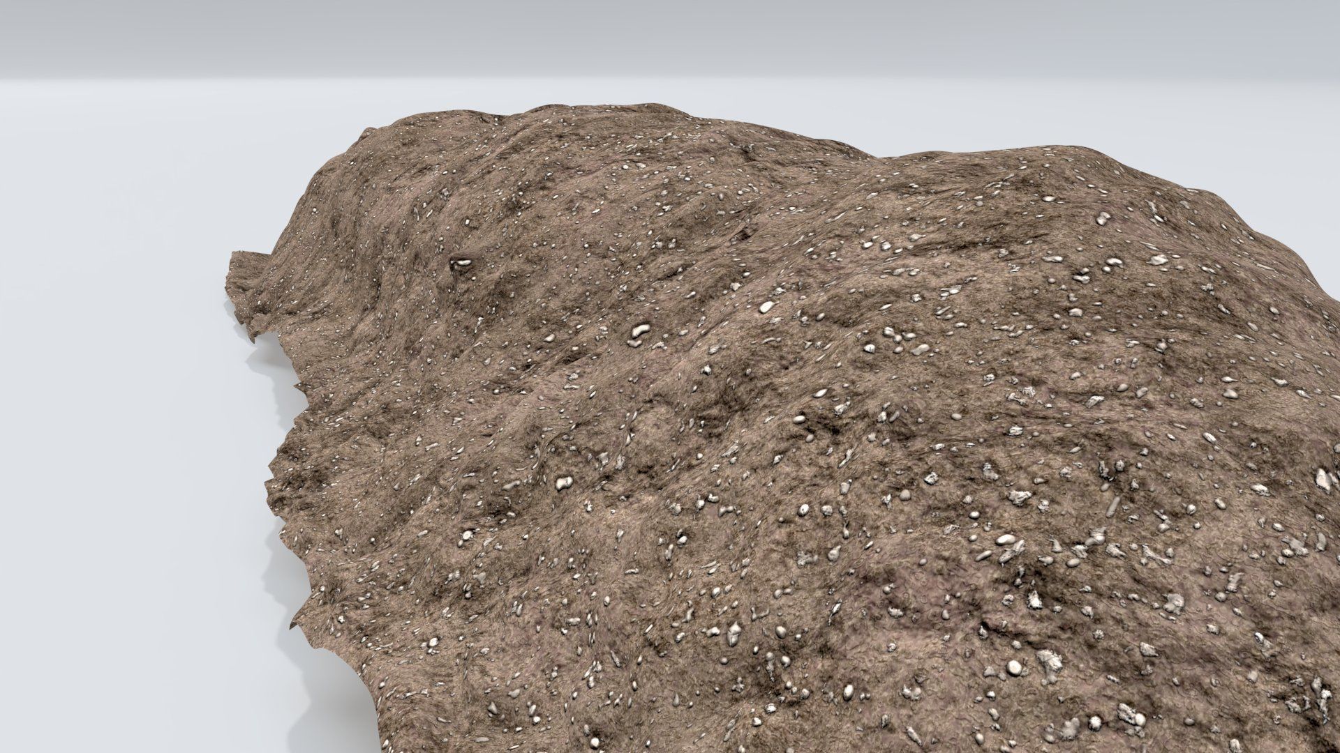 3D model Landscape Terrain Outcrop of Soil or Dirt and Rock VR / AR ...