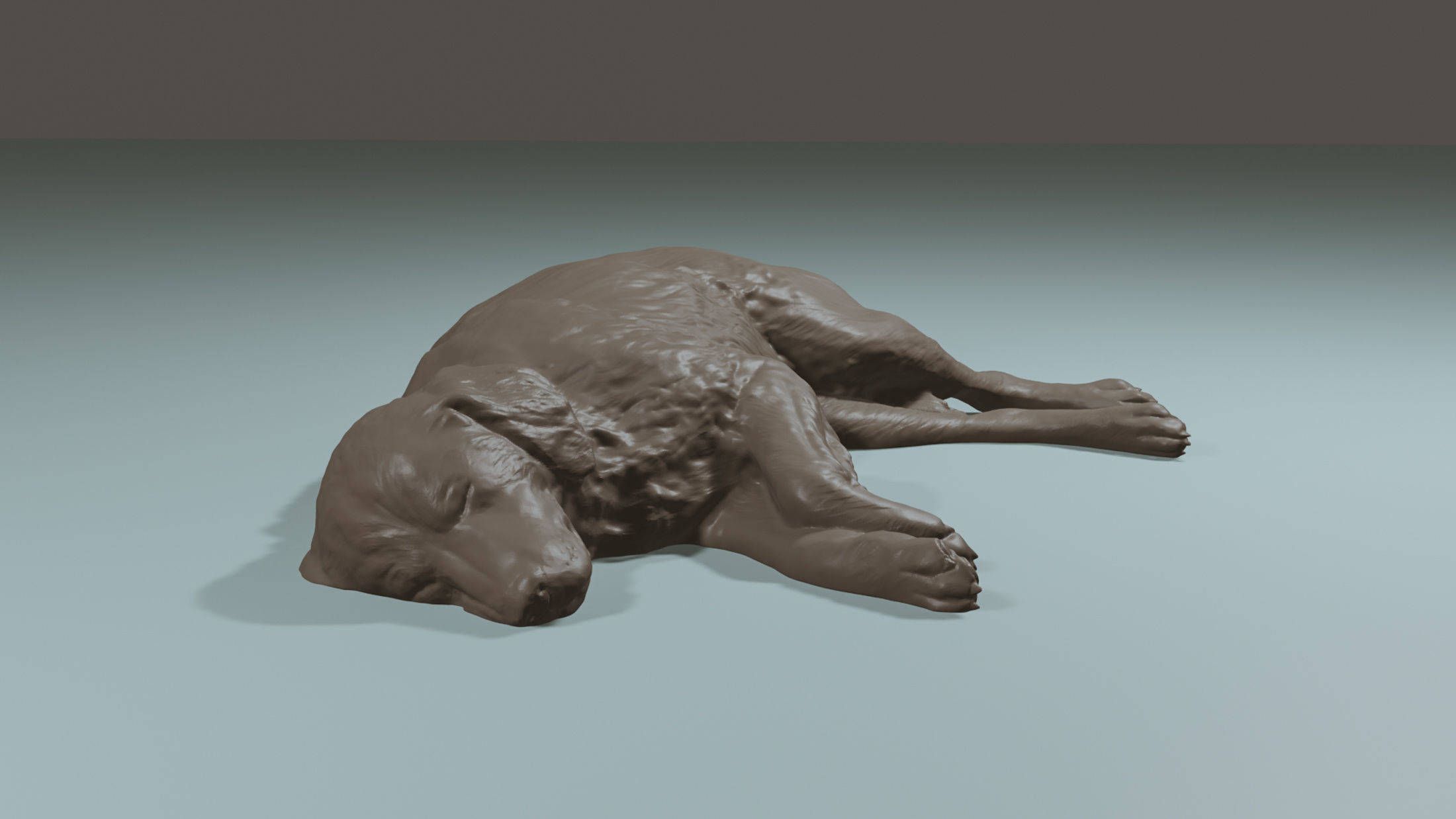 Realistic sleeping dog Golden Retriver for printing 3D model 3D ...