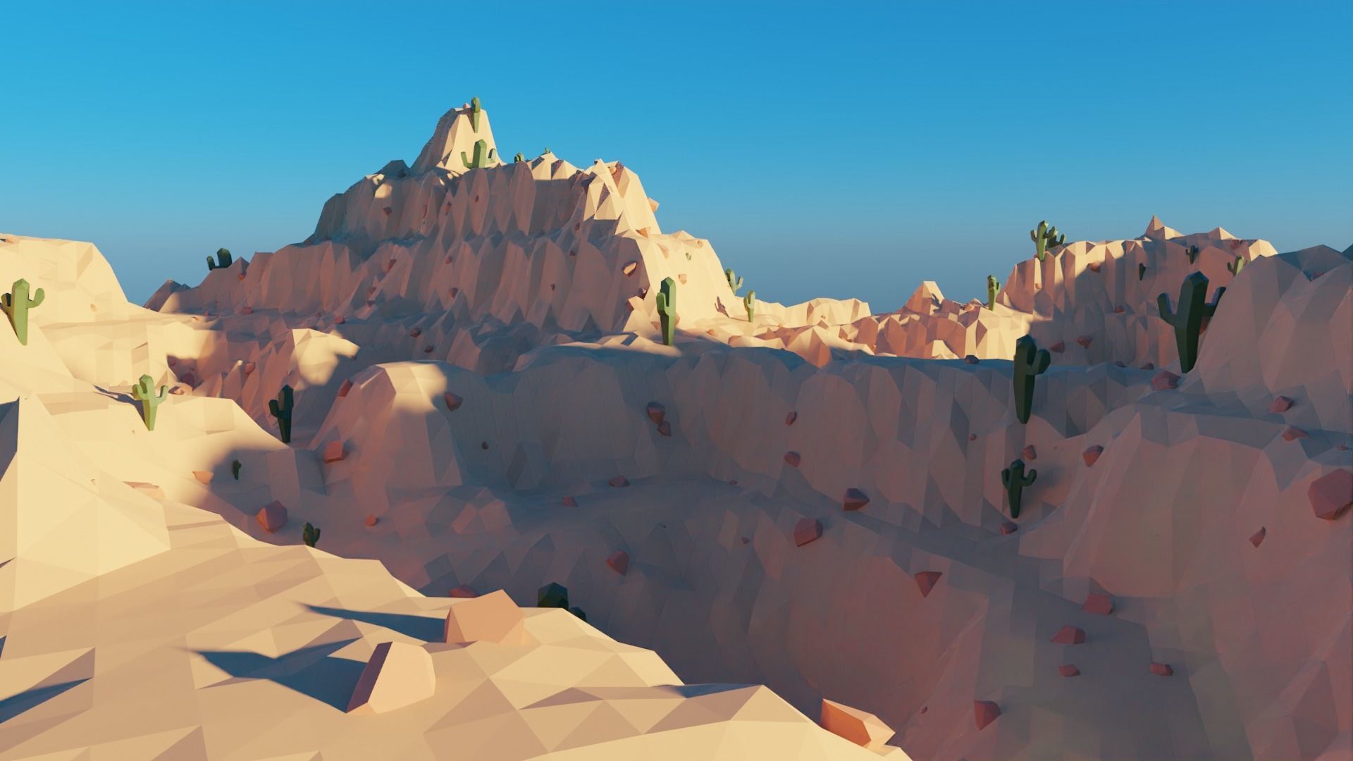 3D model Low poly Desert- Game Ready VR / AR / low-poly | CGTrader