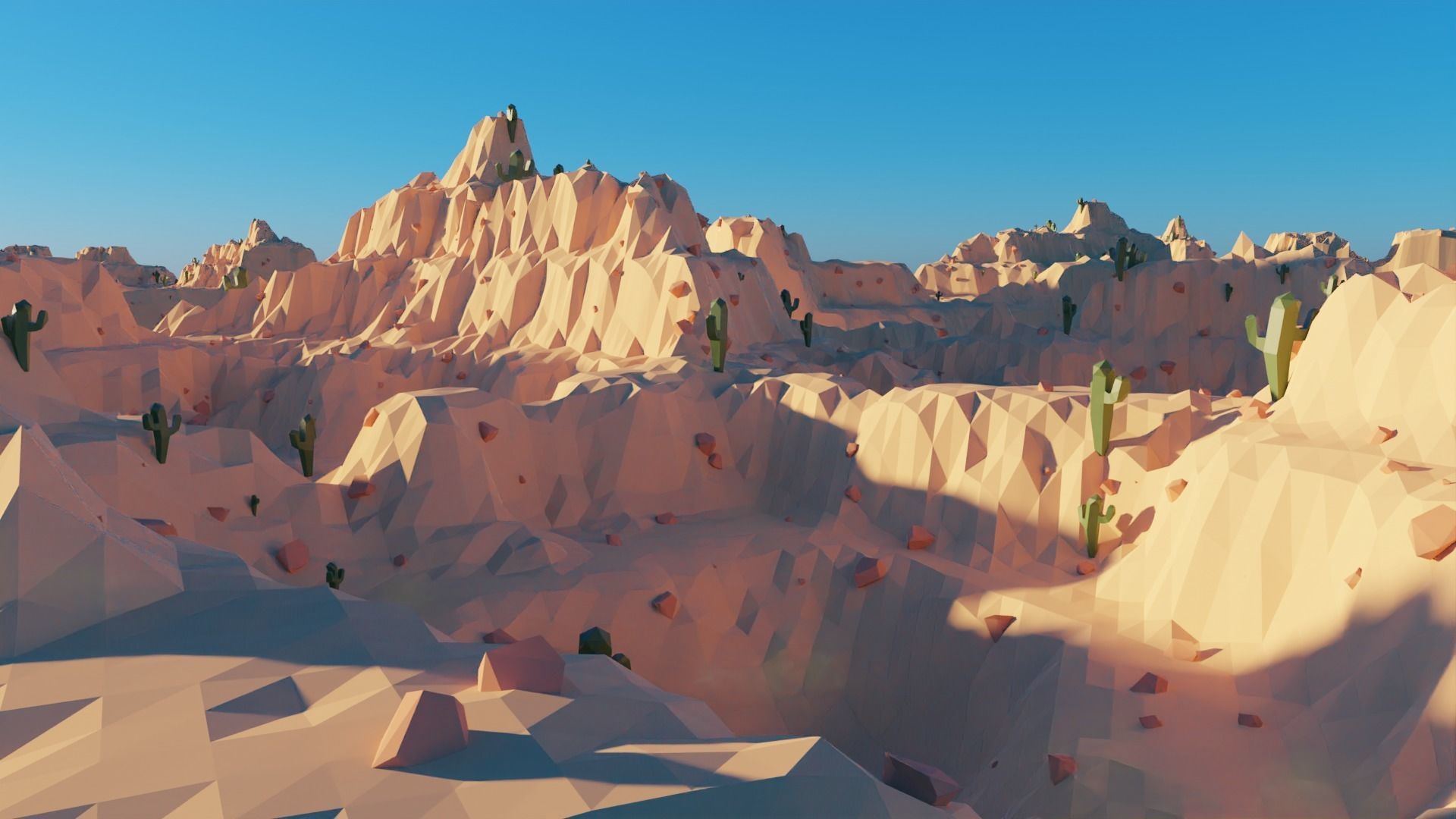 3D model Low poly Desert- Game Ready VR / AR / low-poly | CGTrader