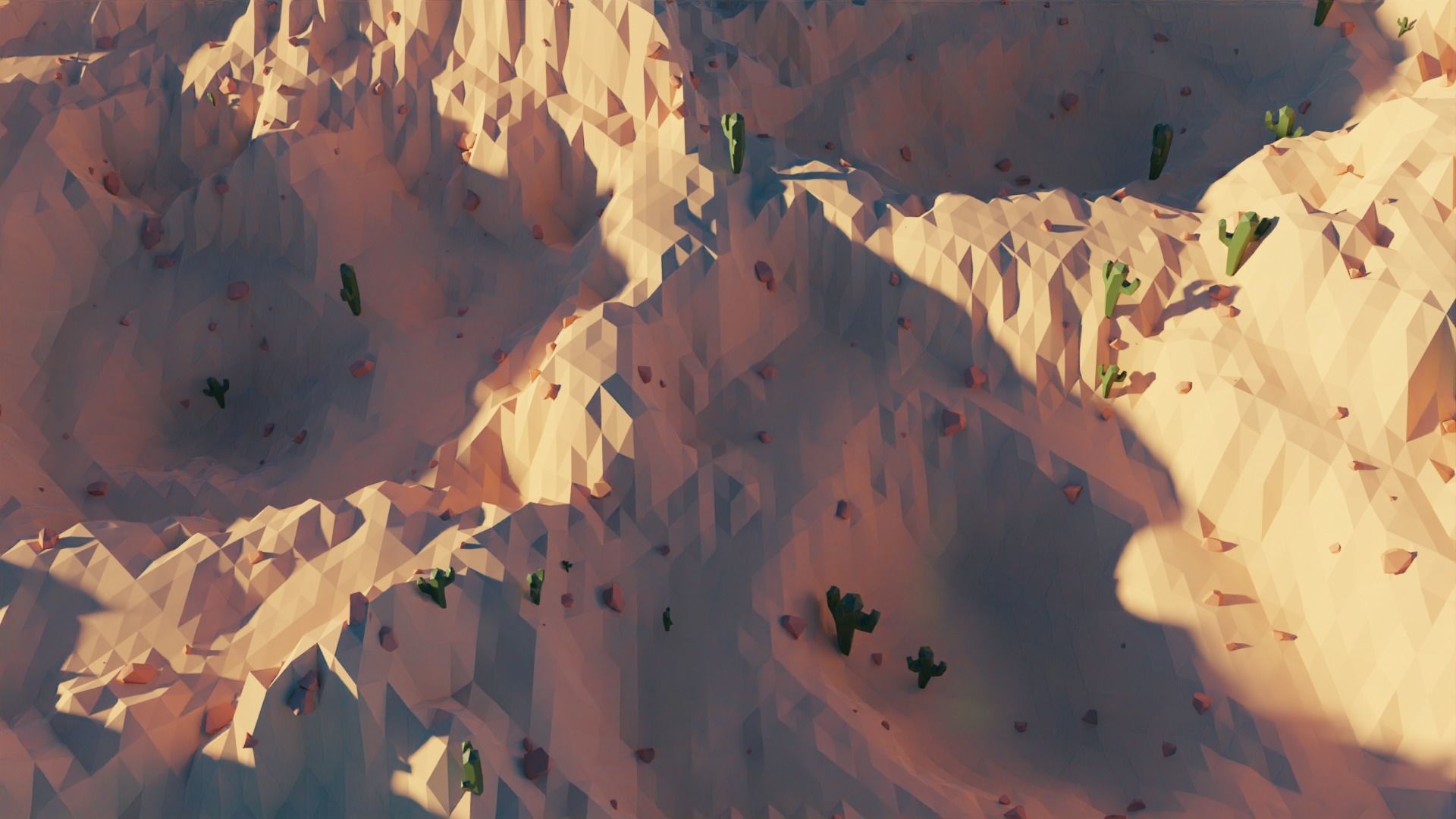3D model Low poly Desert- Game Ready VR / AR / low-poly | CGTrader