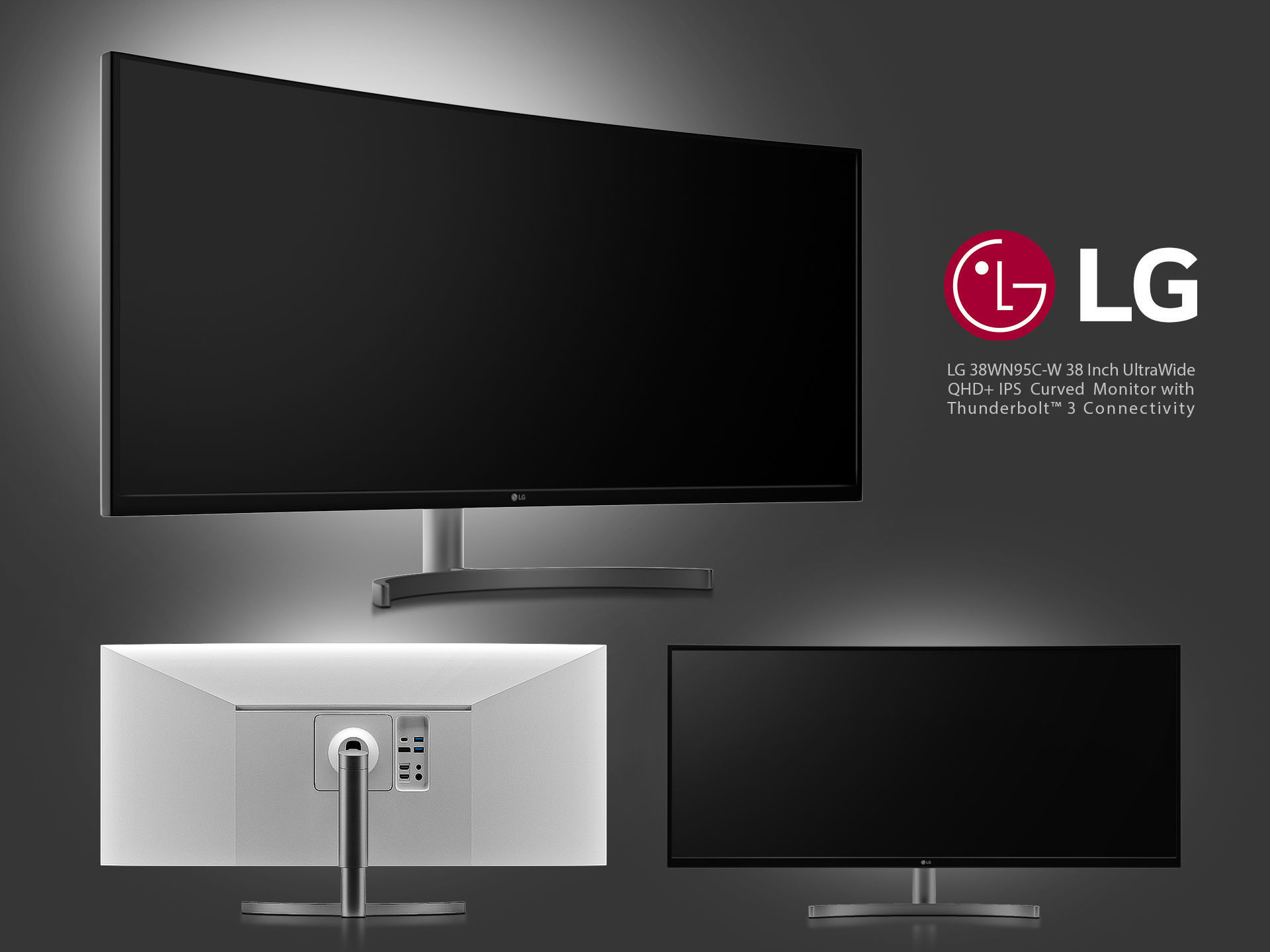 38 Inch UltraWide QHD Nano IPS Curved Monitor 3D model | CGTrader