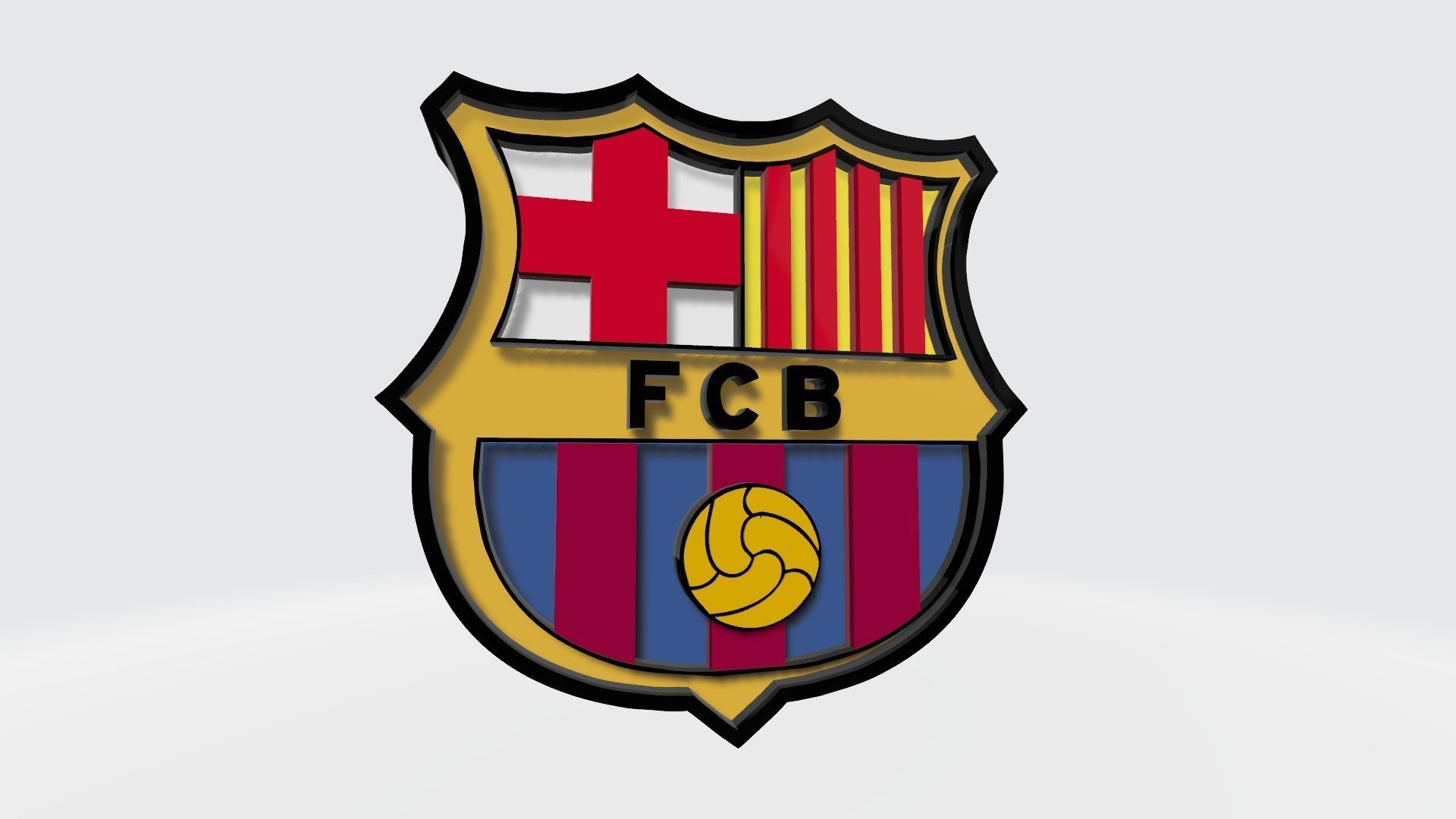 FC Barcelona 3D Logo 3D model | CGTrader