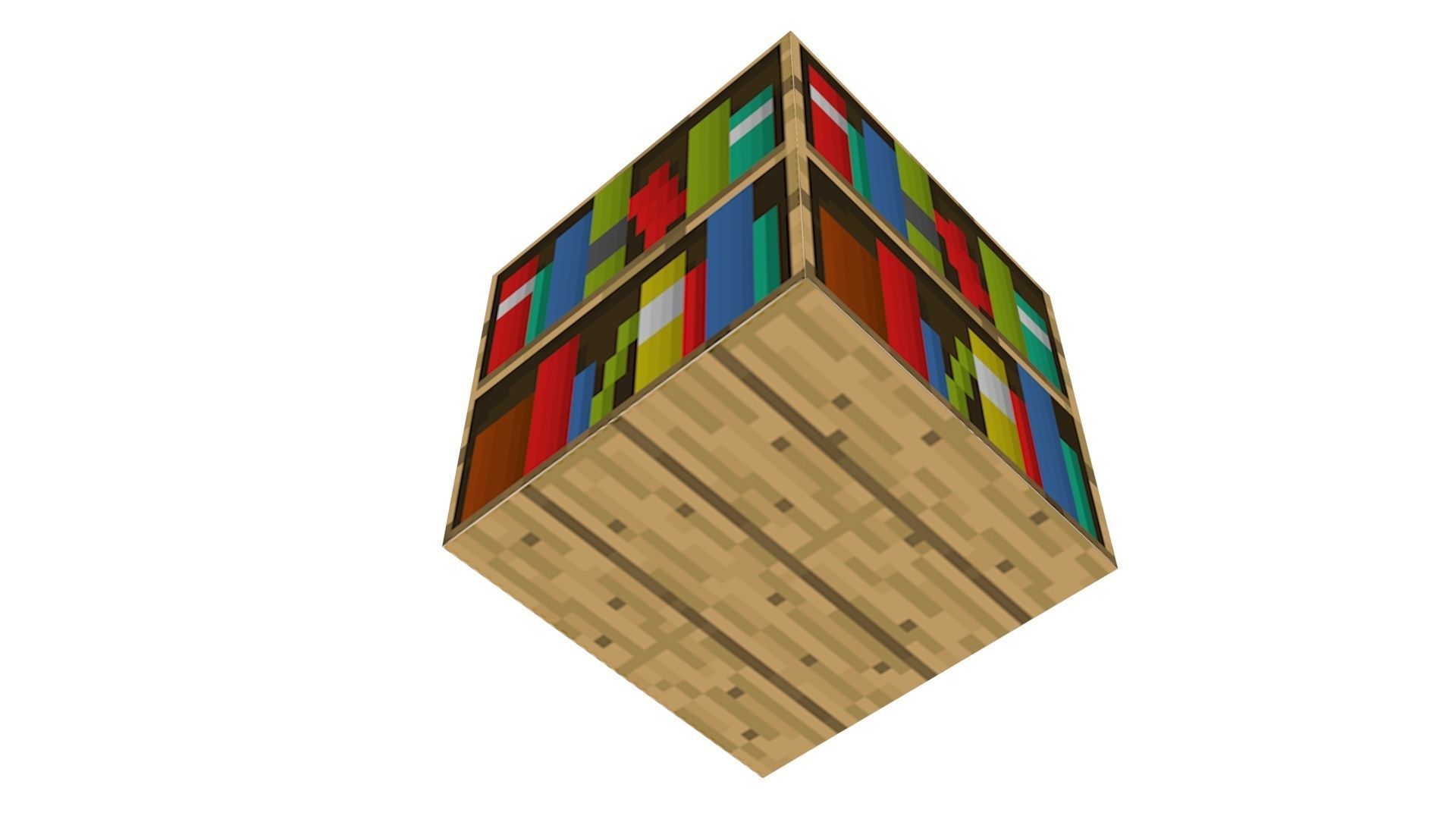 Minecraft Bookshelves 3D model | CGTrader