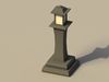 3D model Low Poly Japanese Lamp Post VR / AR / low-poly | CGTrader