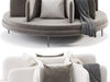 Circlet Velvet Roundabout Sofa Cream 3D model | CGTrader
