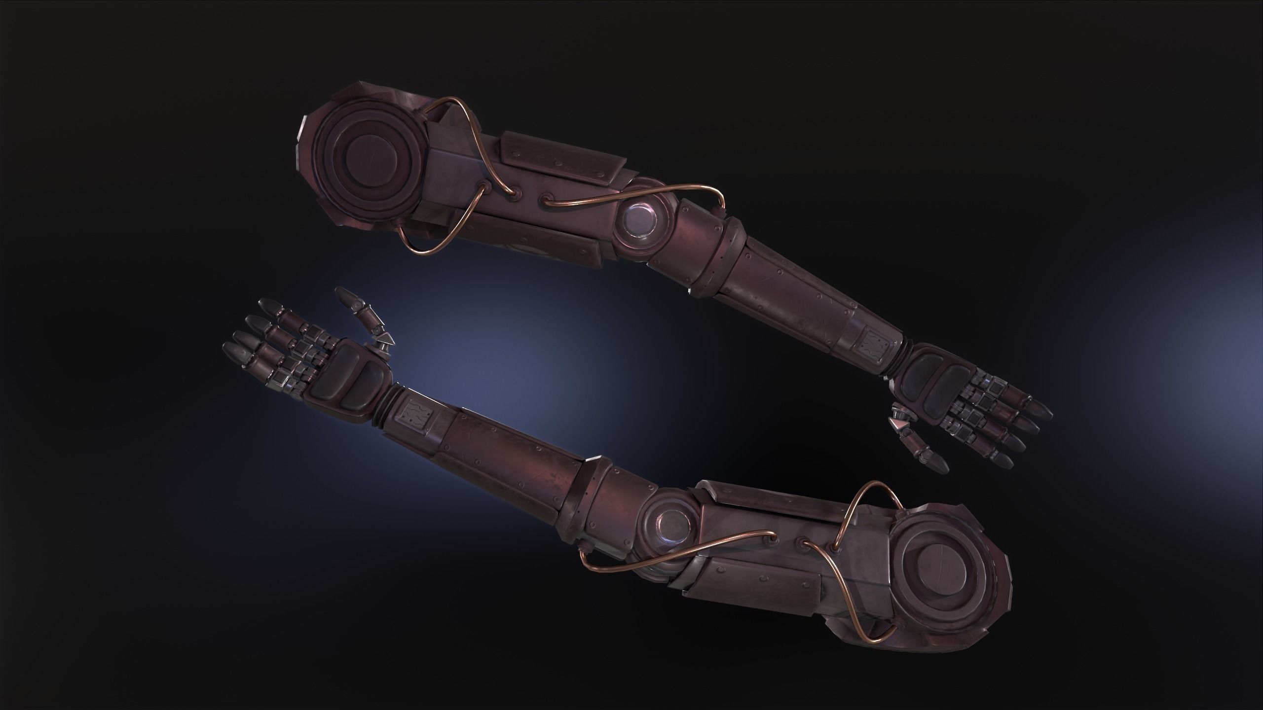 3D model Low poly metallic arm for game VR / AR / low-poly | CGTrader