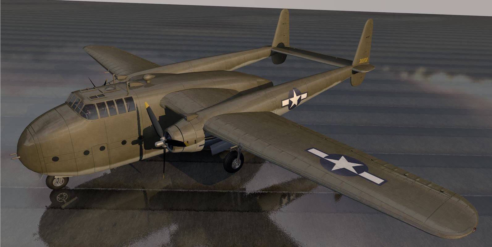 Fairchild C-82 Packet 3D model | CGTrader