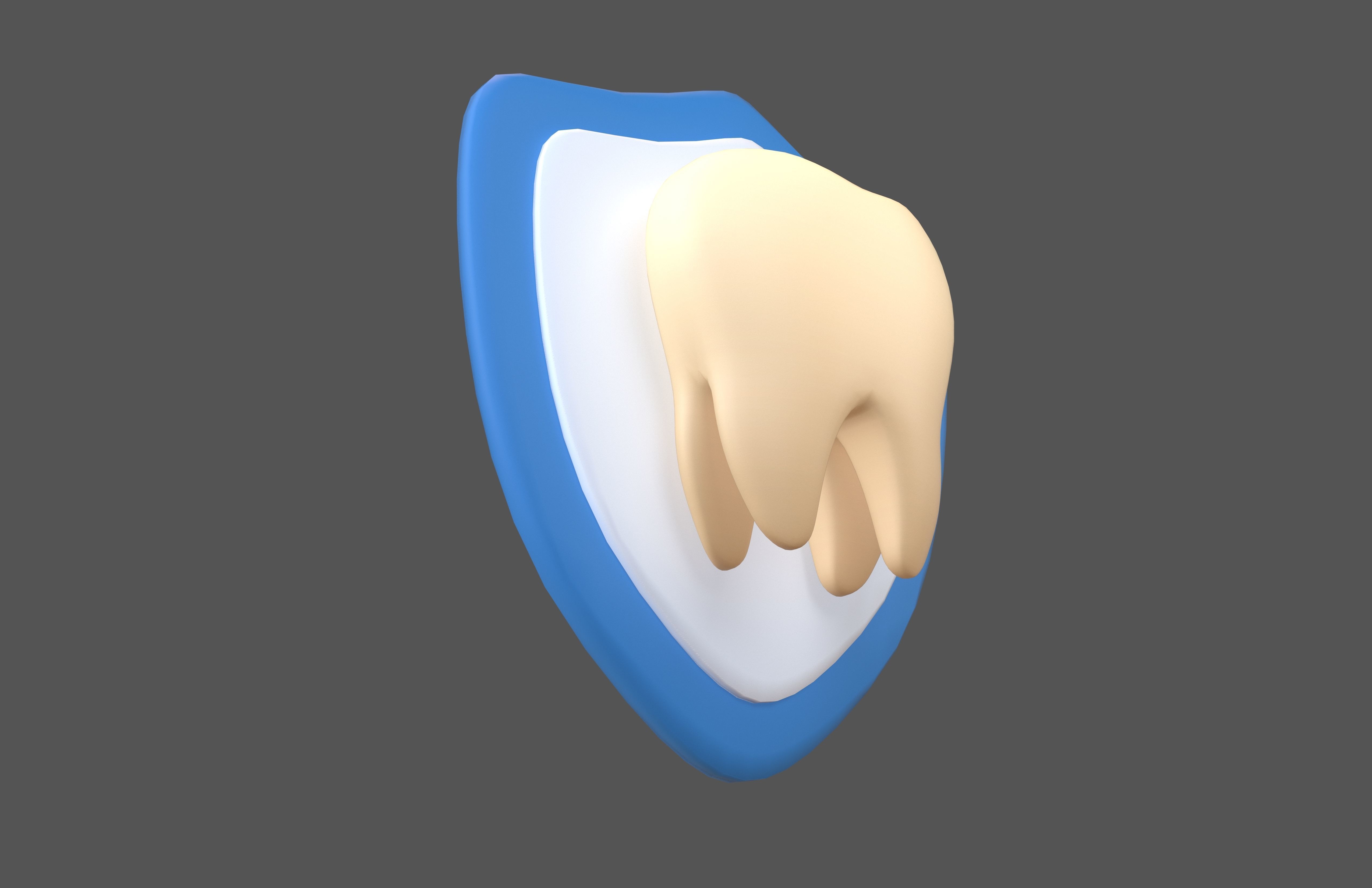 3D model Protect Tooth Emoji v1 007 VR / AR / low-poly | CGTrader