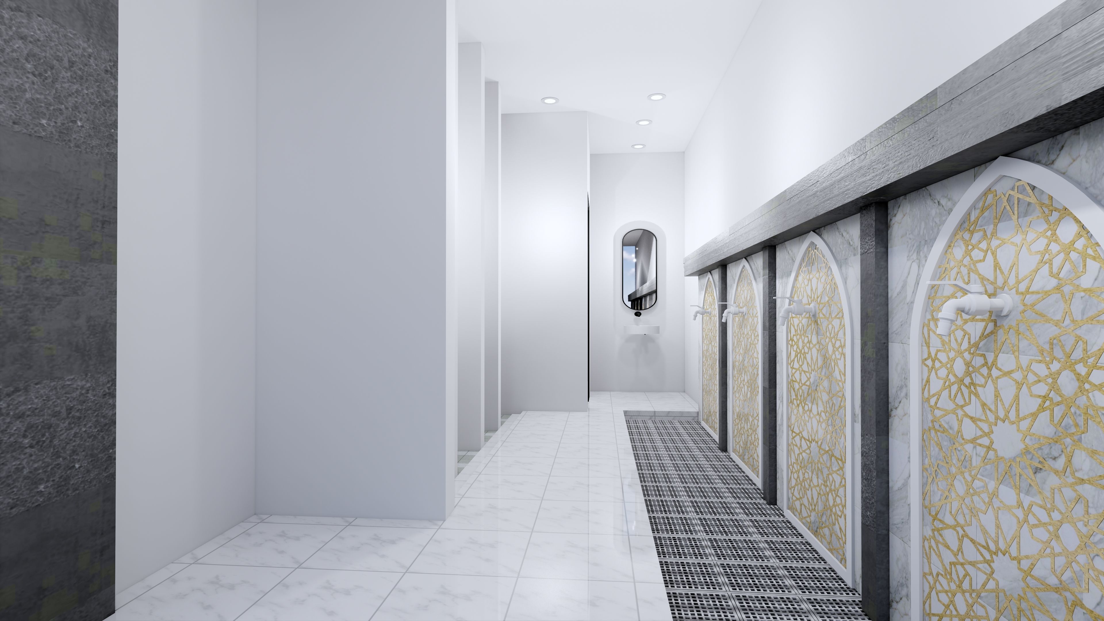 Toilet and Wudhu spot at Mosque smallMosque Prayer room islam 3D model ...