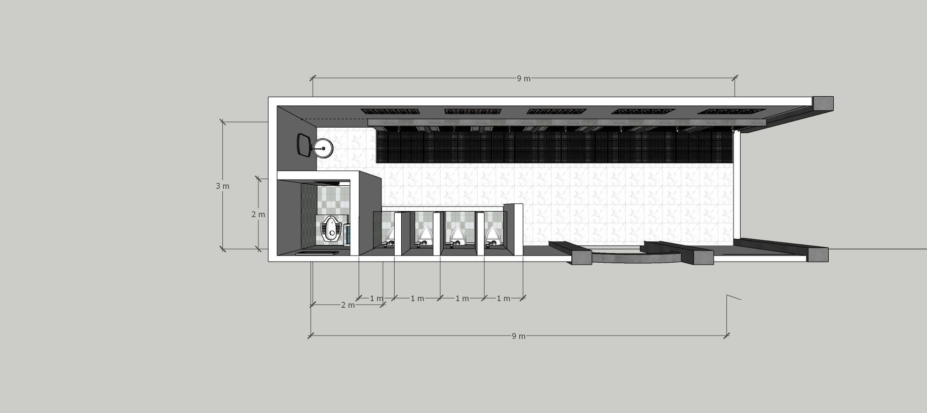 Toilet and Wudhu spot at Mosque smallMosque Prayer room islam 3D model ...