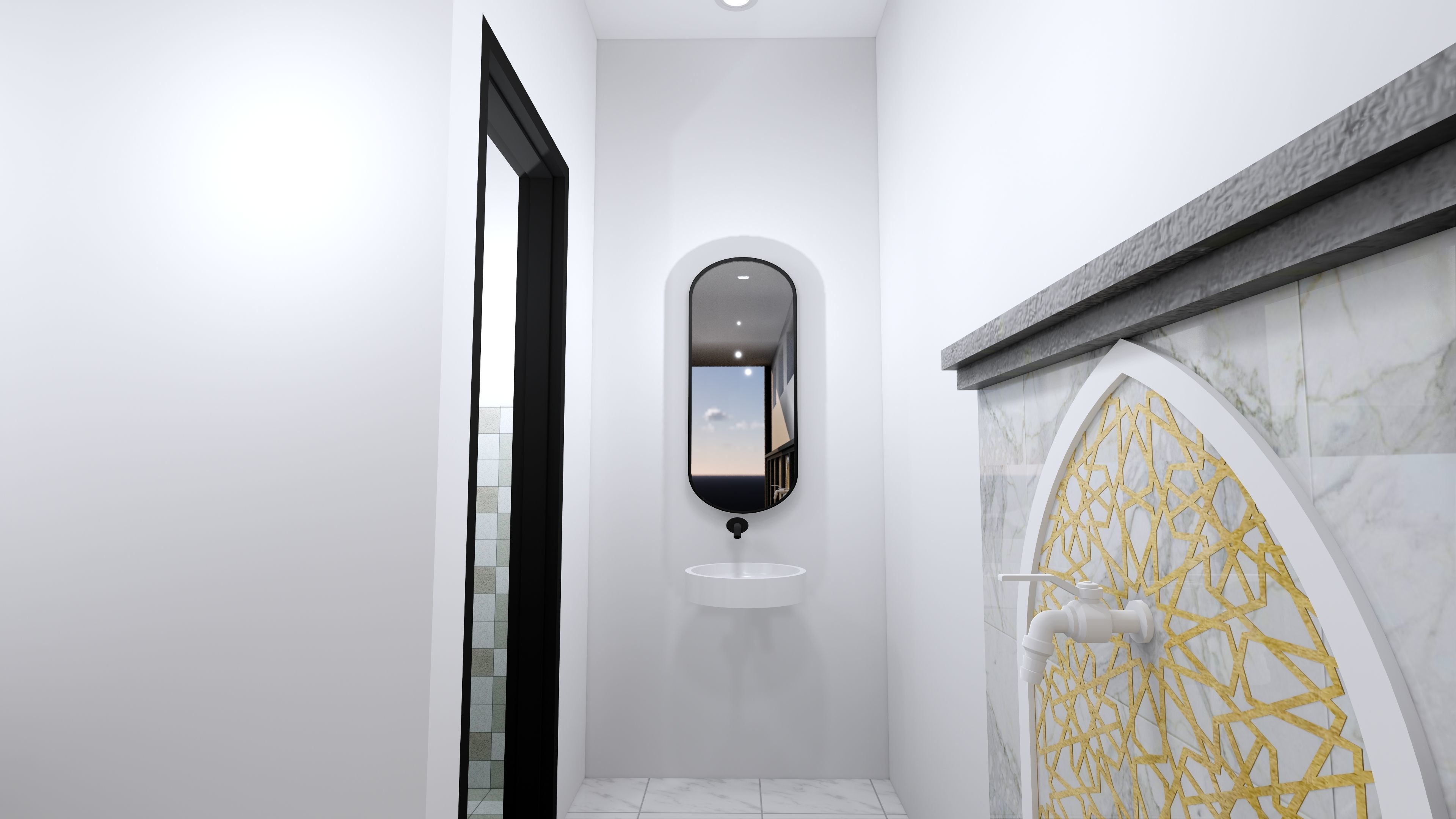 Toilet and Wudhu spot at Mosque smallMosque Prayer room islam 3D model ...