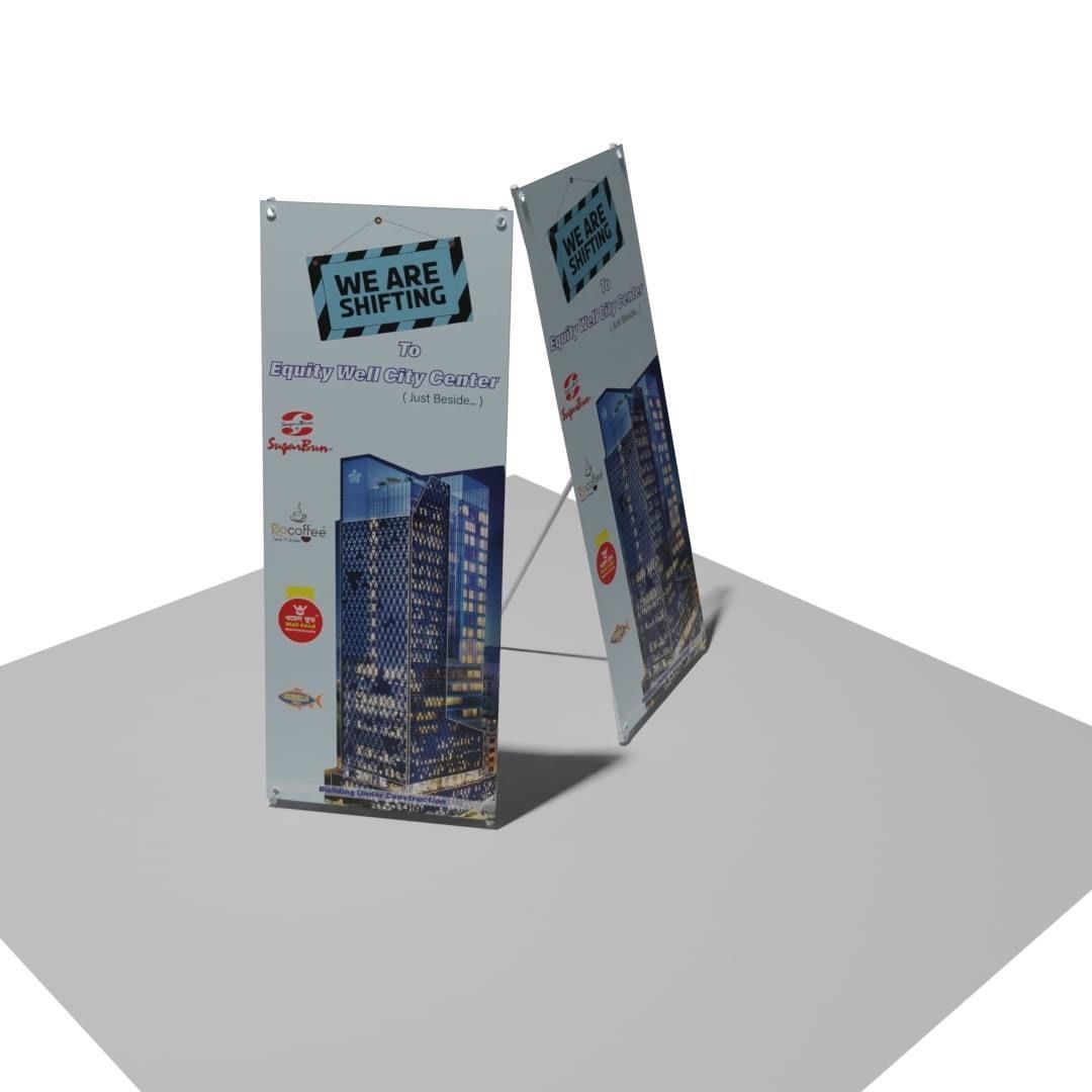 X Banner free VR / AR / low-poly 3D model | CGTrader