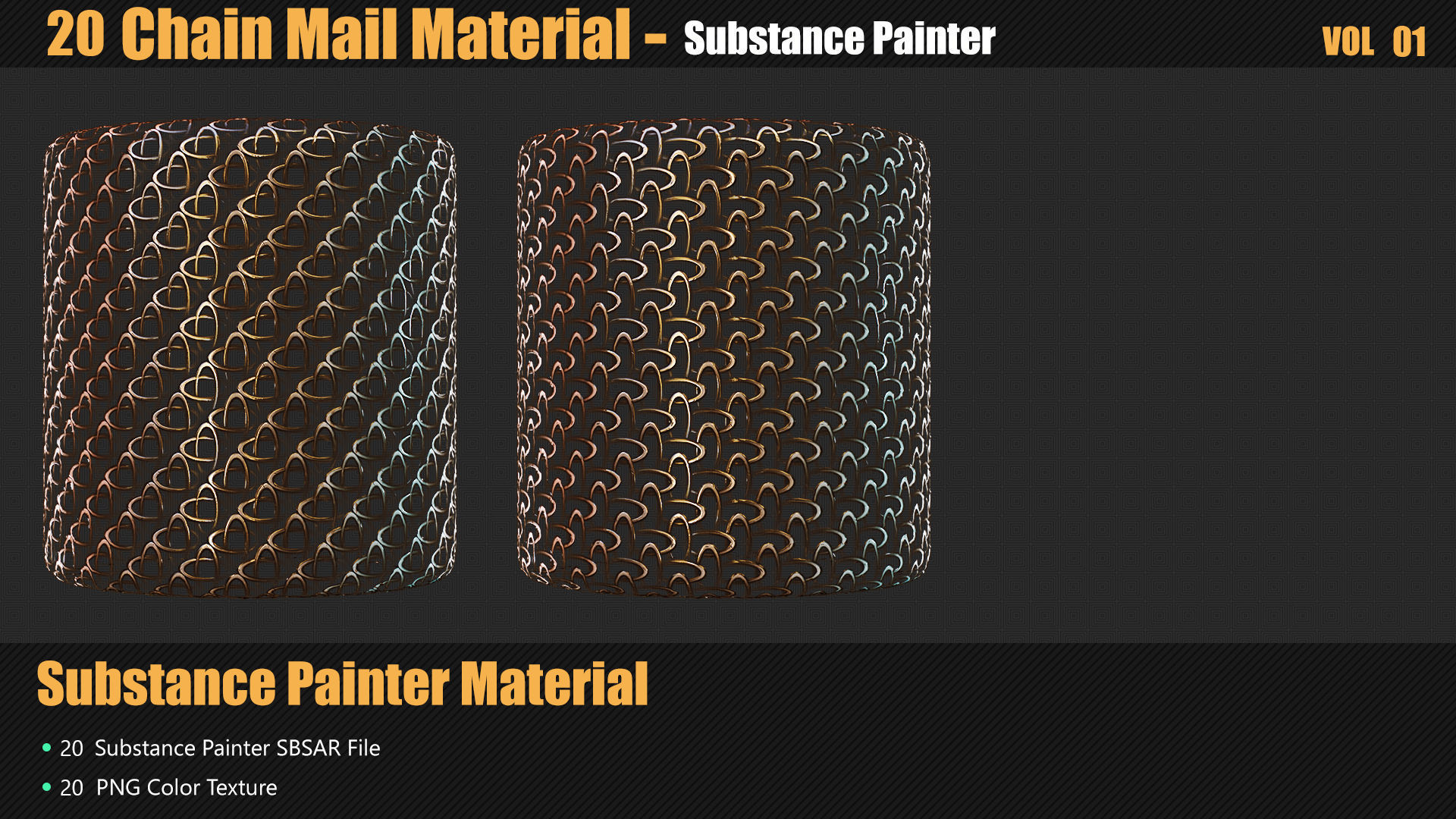 20 Chain Mail Materials In Substance Painter Texture | CGTrader