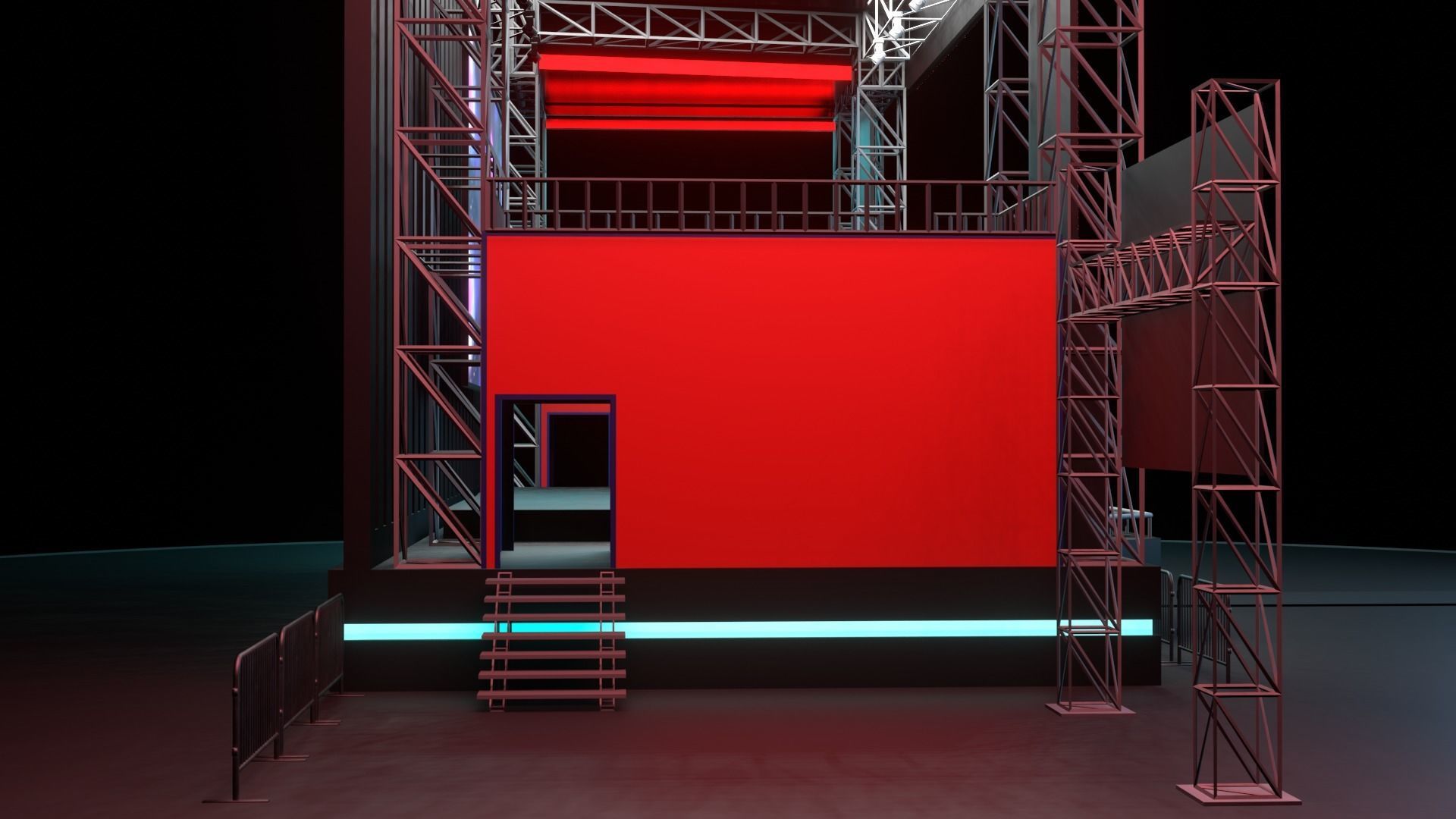 3D model STAGE LOW POLY - VR AR GAME MODEL VR / AR / low-poly | CGTrader