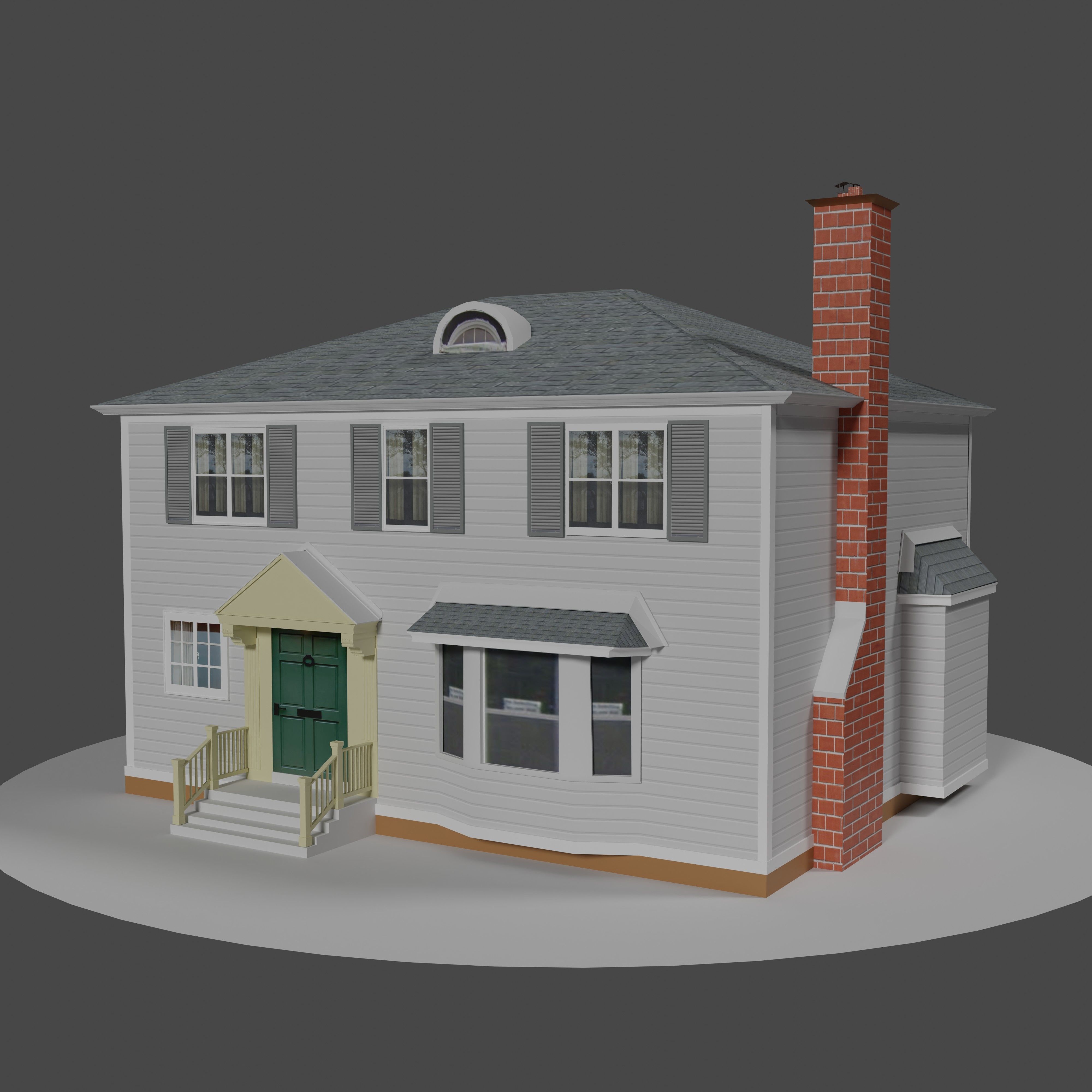 3D model Low poly-Canadian House VR / AR / low-poly | CGTrader