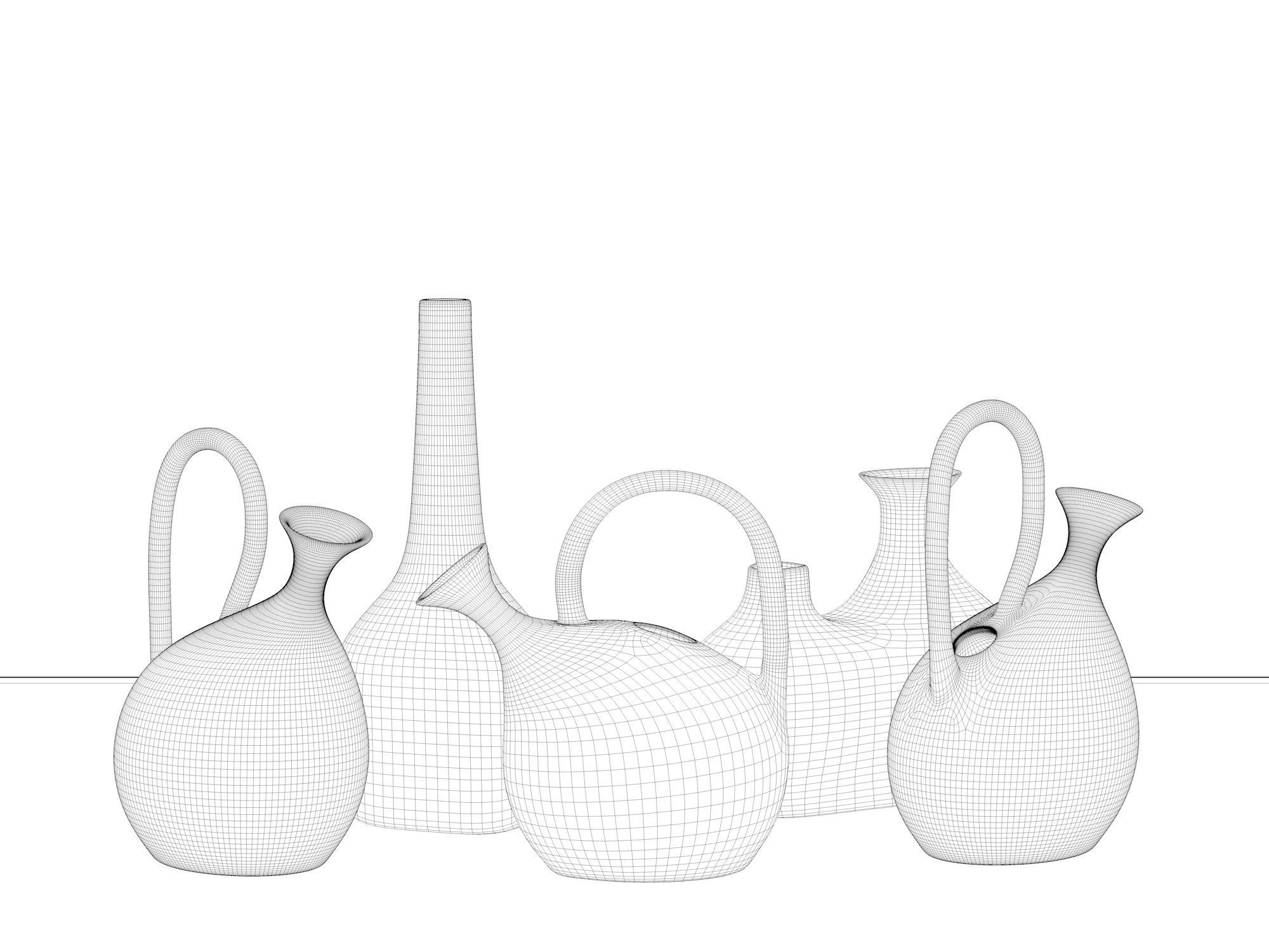 Pitcher Set 3D model | CGTrader