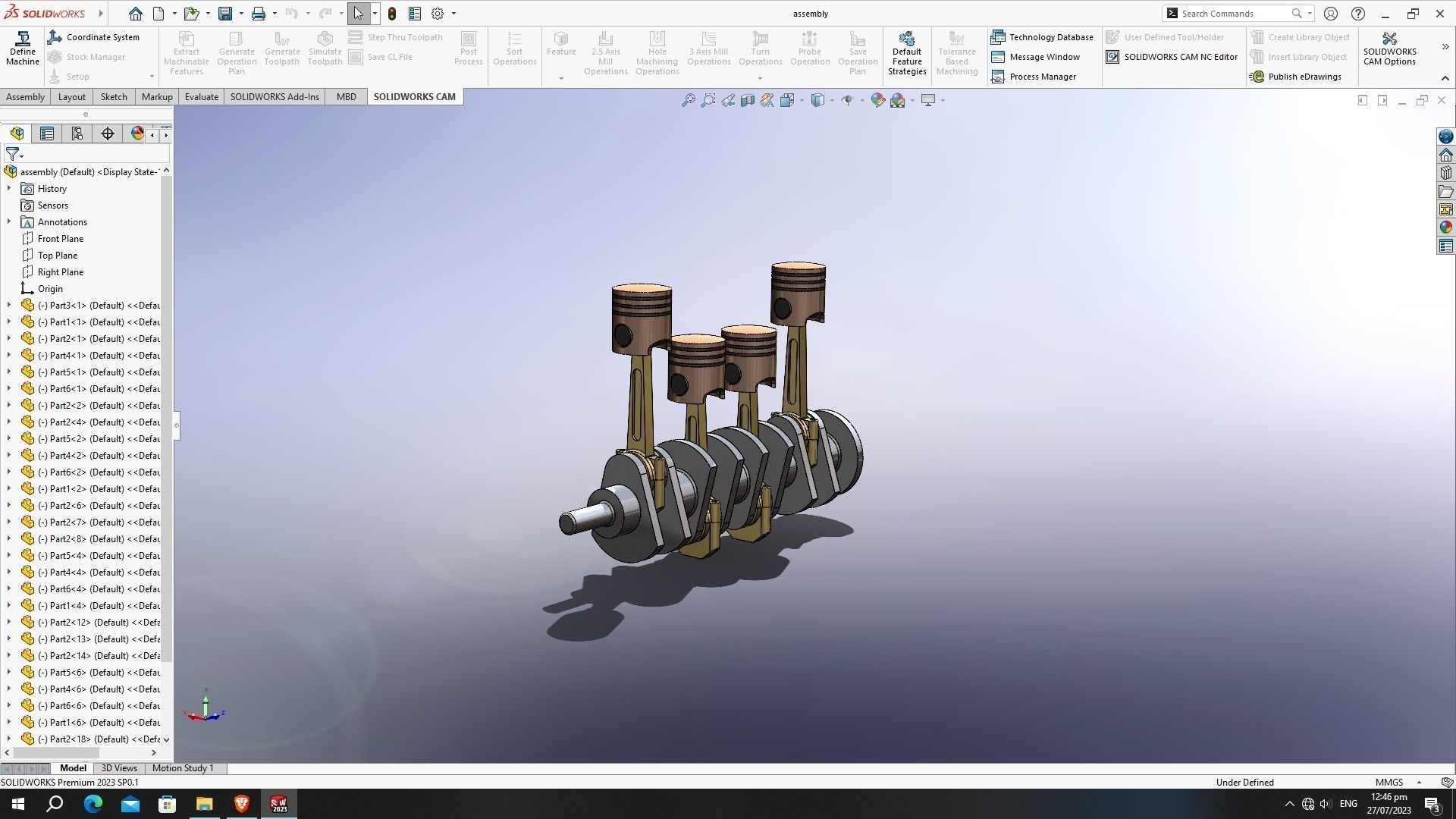 Piston Set Crank Piston 3D model 3D printable | CGTrader