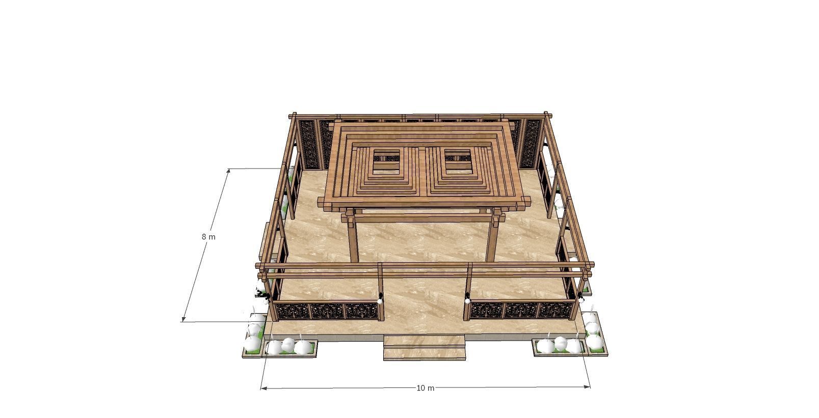 Joglo Javanese Traditional Wood House Design 3D model | CGTrader