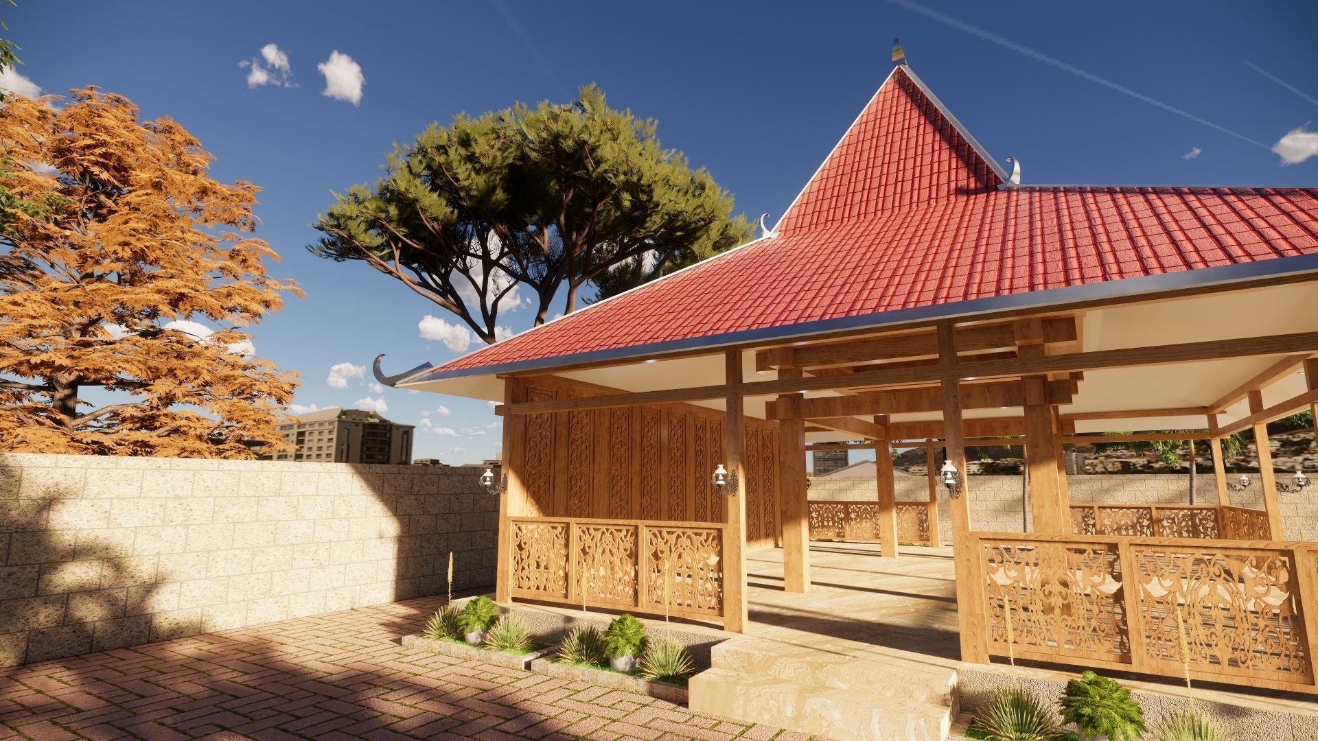 Joglo Javanese Traditional Wood House Design 3D model | CGTrader