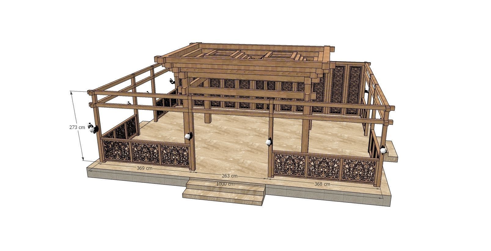 Joglo Javanese Traditional Wood House Design 3D model | CGTrader