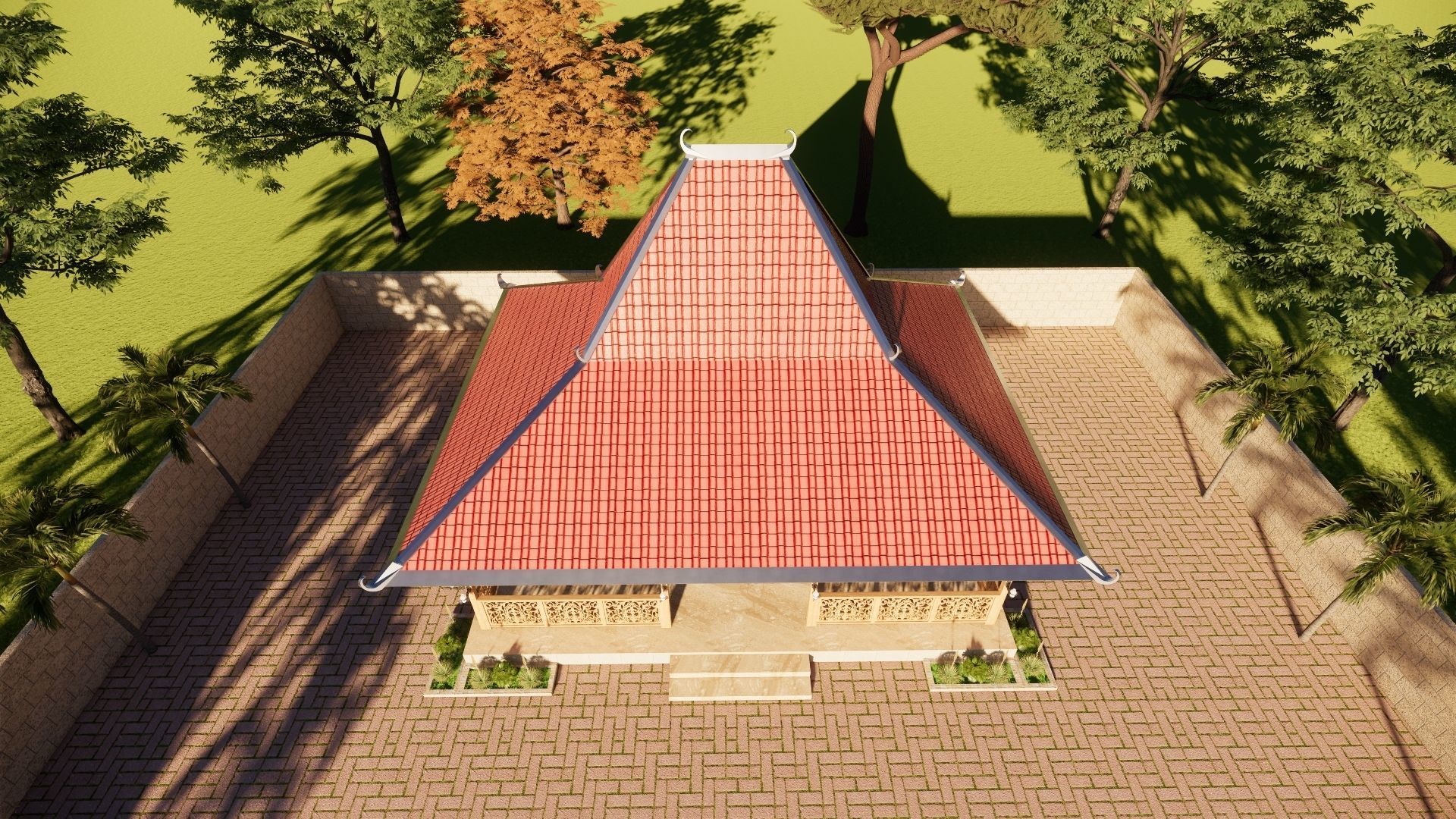 Joglo Javanese Traditional Wood House Design 3D model | CGTrader