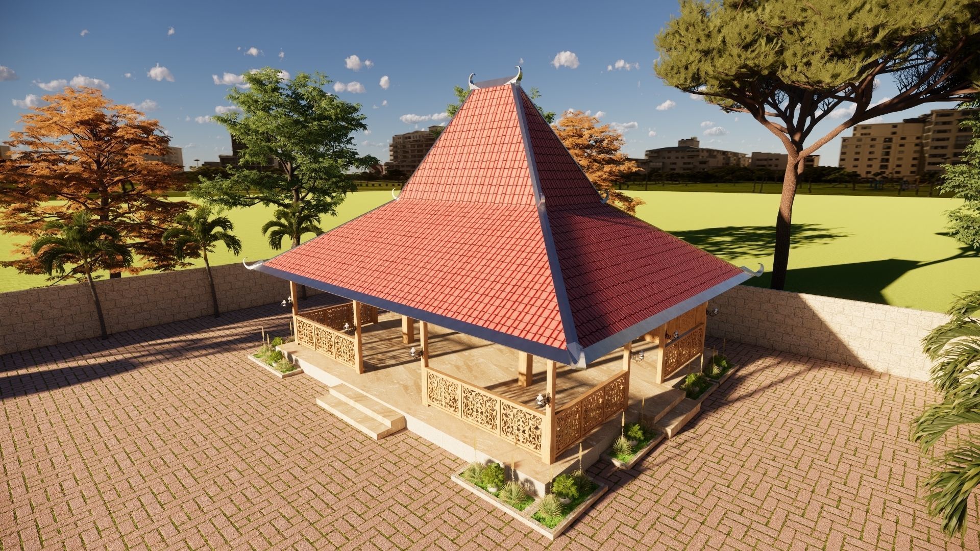 Joglo Javanese Traditional Wood House Design 3D model | CGTrader