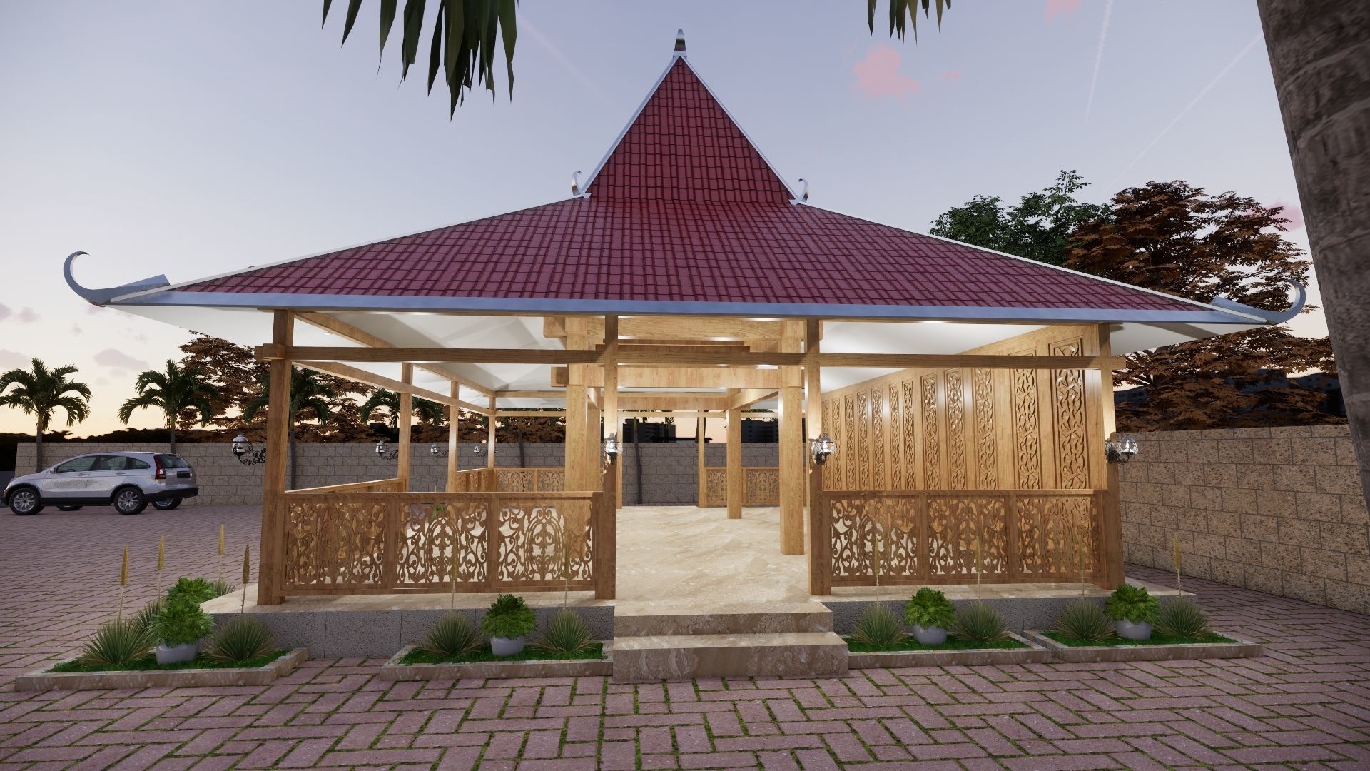 Joglo Javanese Traditional Wood House Design 3D model | CGTrader