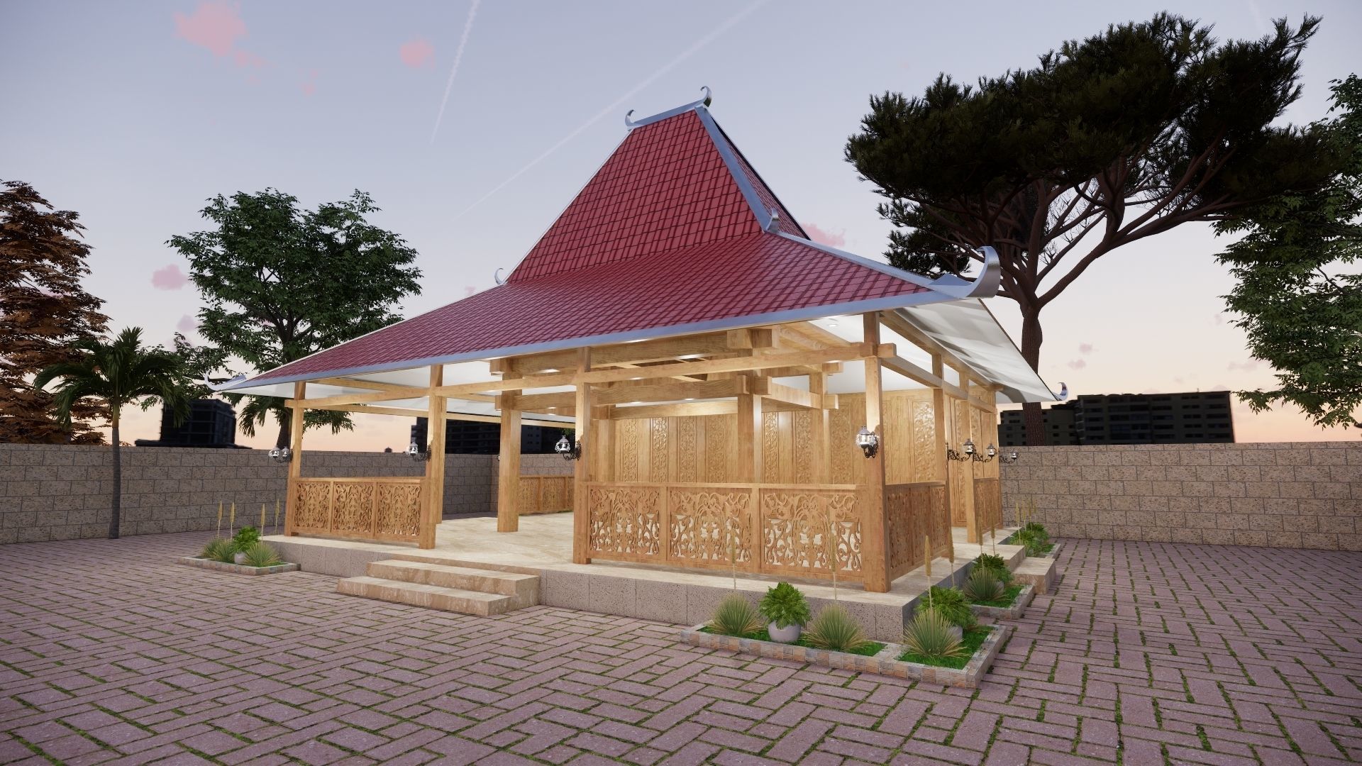 Joglo Javanese Traditional Wood House Design 3D model | CGTrader