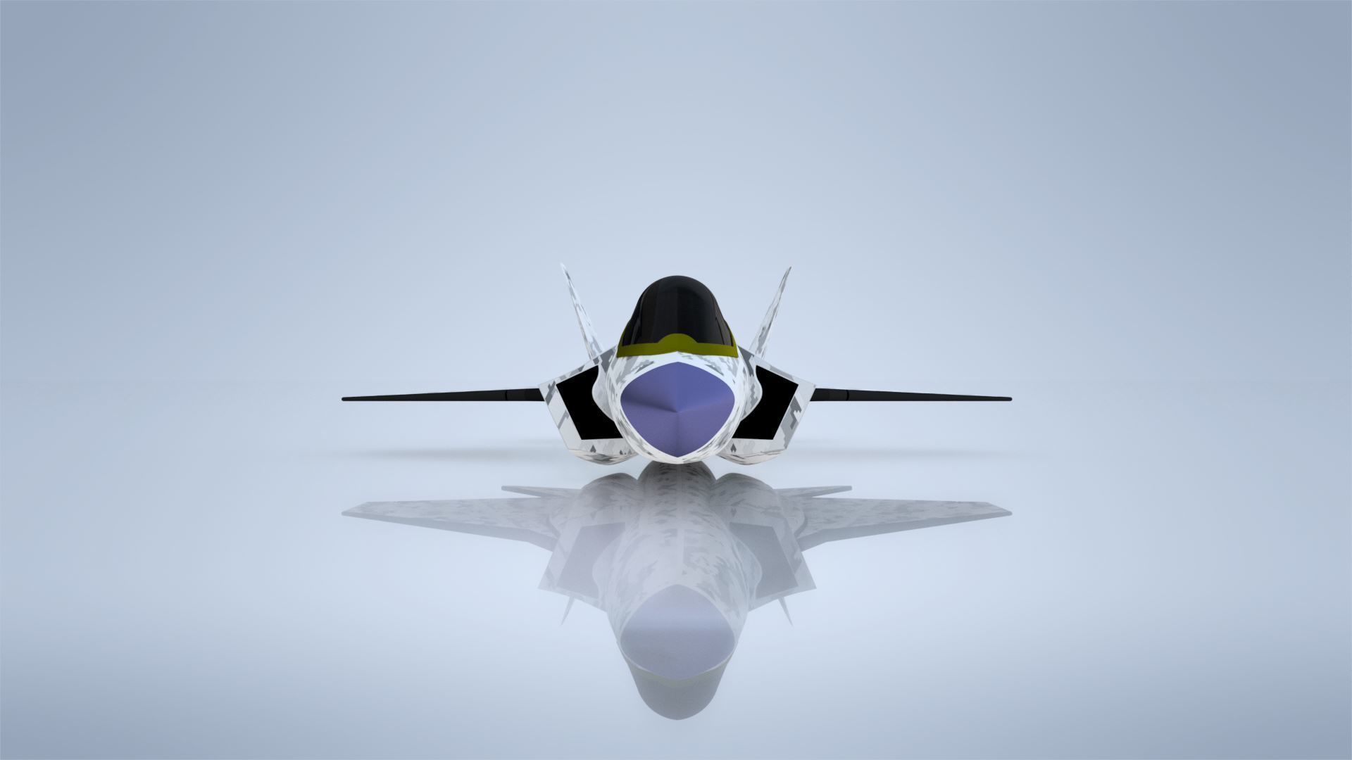 Fighter Jet with digital camo free 3D model | CGTrader