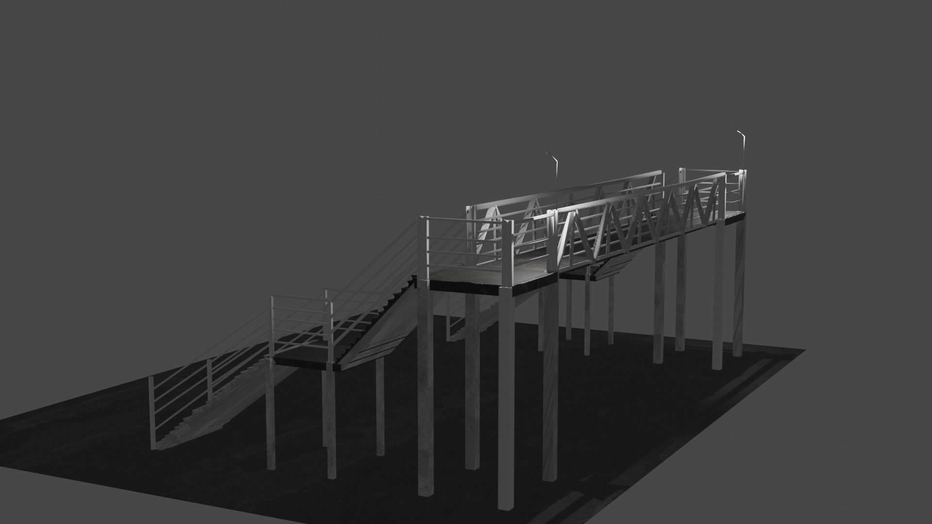 3D model Bridge - low poly model VR / AR / low-poly | CGTrader