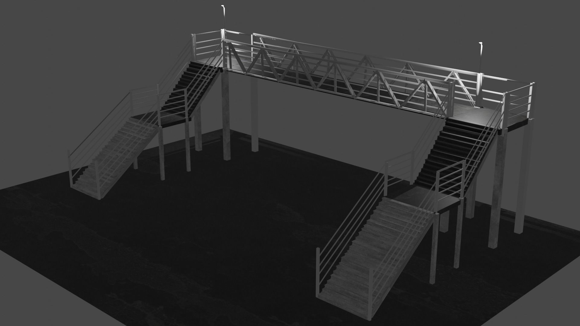 3D model Bridge - low poly model VR / AR / low-poly | CGTrader