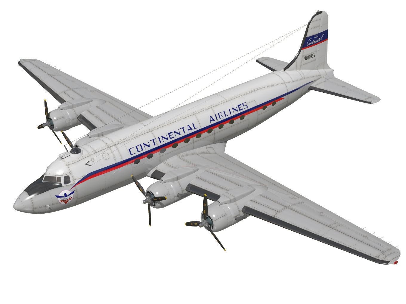 Douglas DC-4 3D model | CGTrader