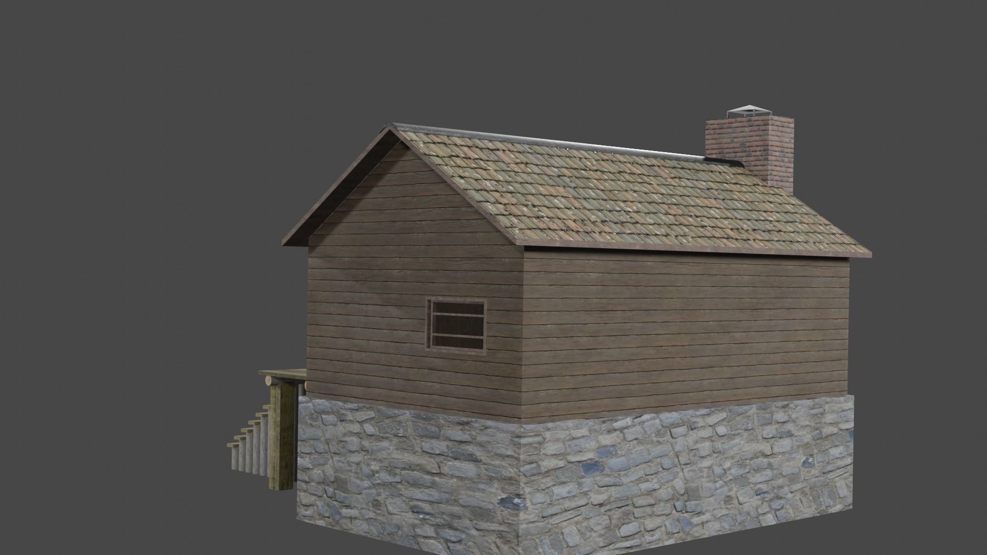 Wooden Cabin with interior free VR / AR / low-poly 3D model | CGTrader