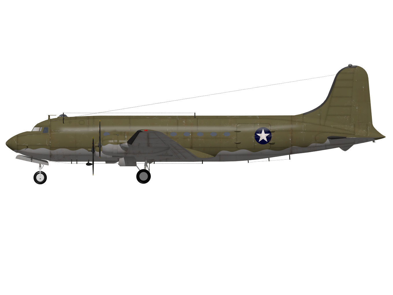 Douglas C-54 Skymaster 3D model | CGTrader