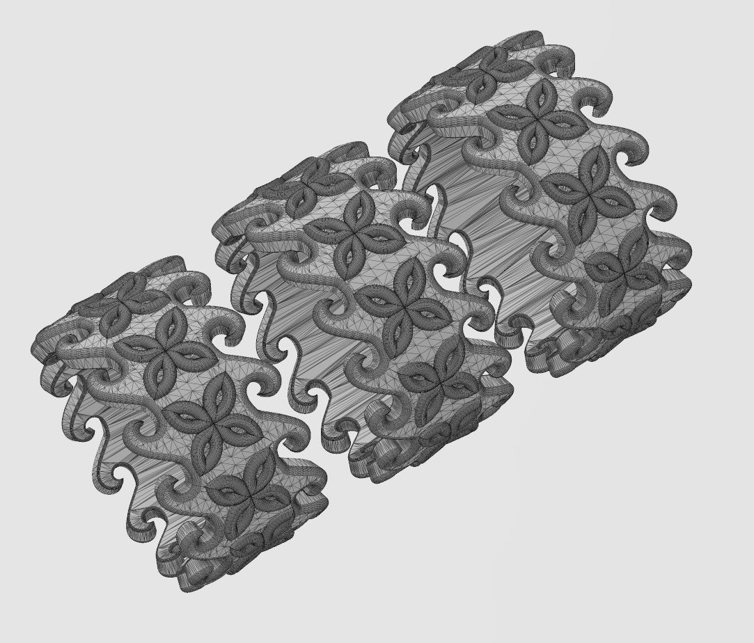 Celtic flower wave pattern band US sizes 7 8 9 3D model 3D printable ...