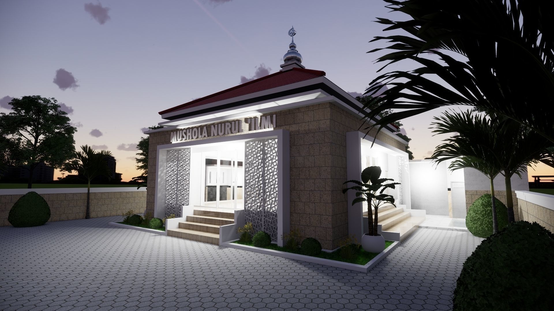 Islamic Architecture Mosque SmallMosque Roomprayer 3D model | CGTrader