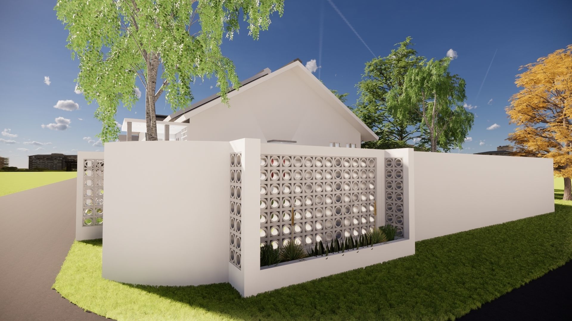 3D model 1 Floor Minimalist Modern House Design Full Interior VR / AR ...