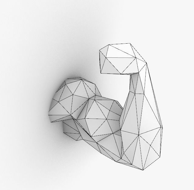 Low Poly Arm free 3D model 3D printable | CGTrader